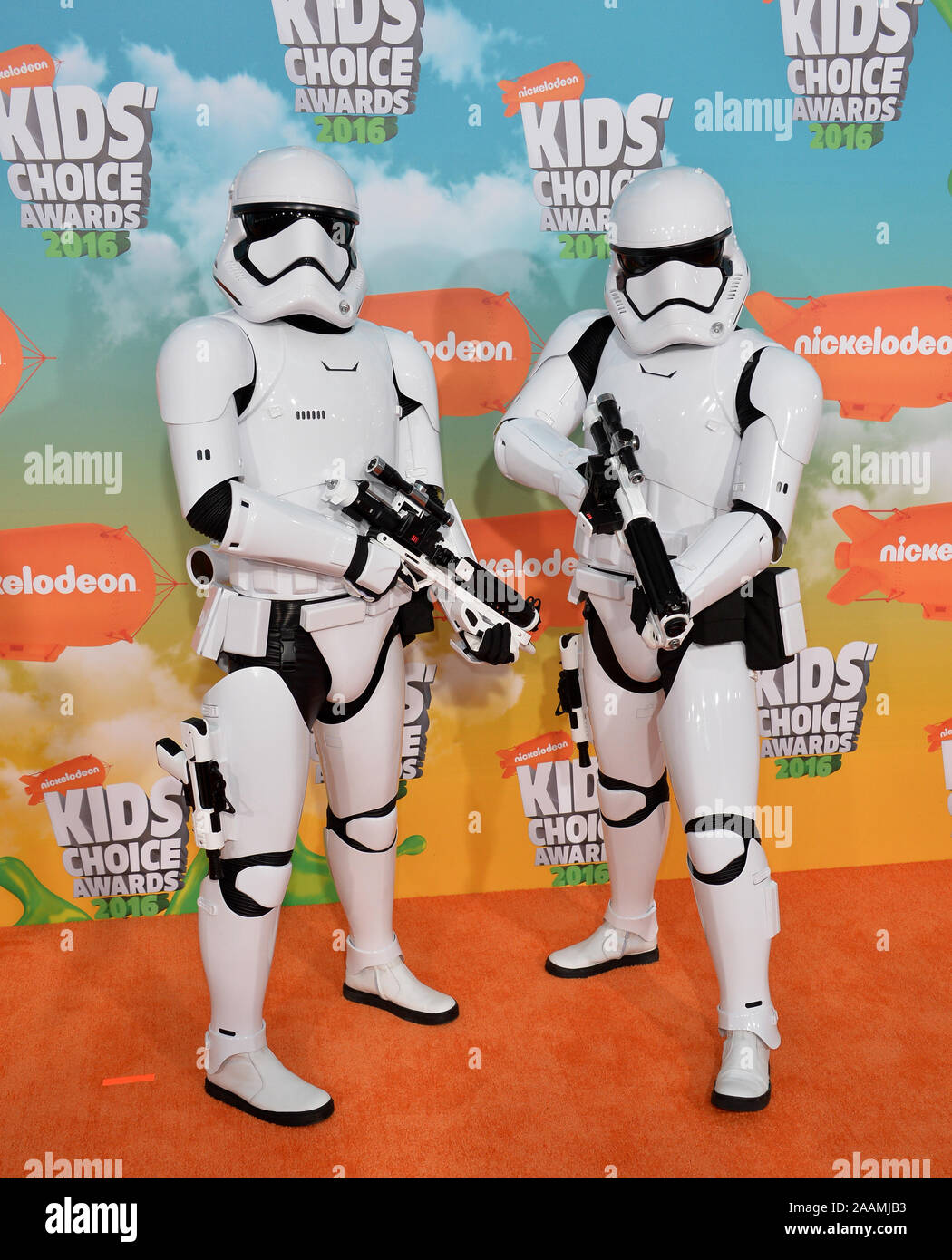 LOS ANGELES, CA - MARCH 12, 2016: Star Wars Stormtrooper characters at ...