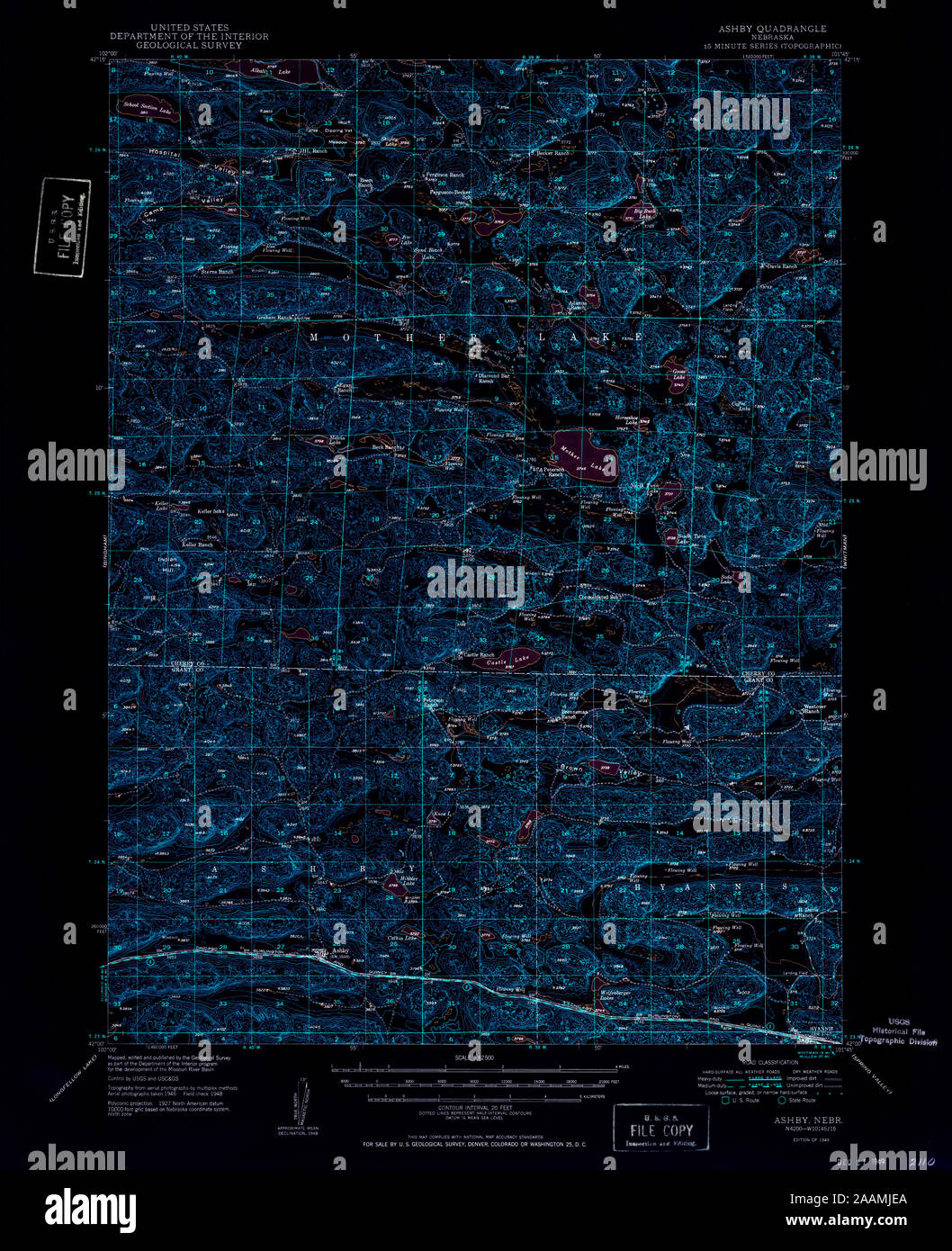 Map of ashby nebraska hi-res stock photography and images - Alamy