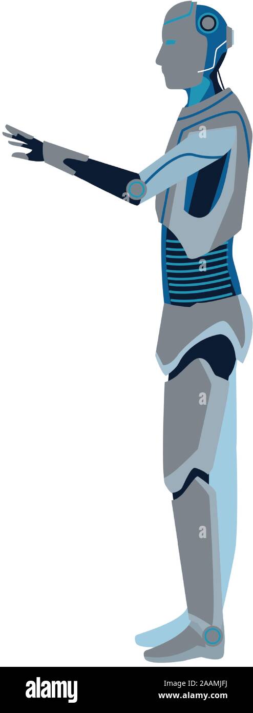 humanoid robot icon, flat design Stock Vector Image & Art - Alamy