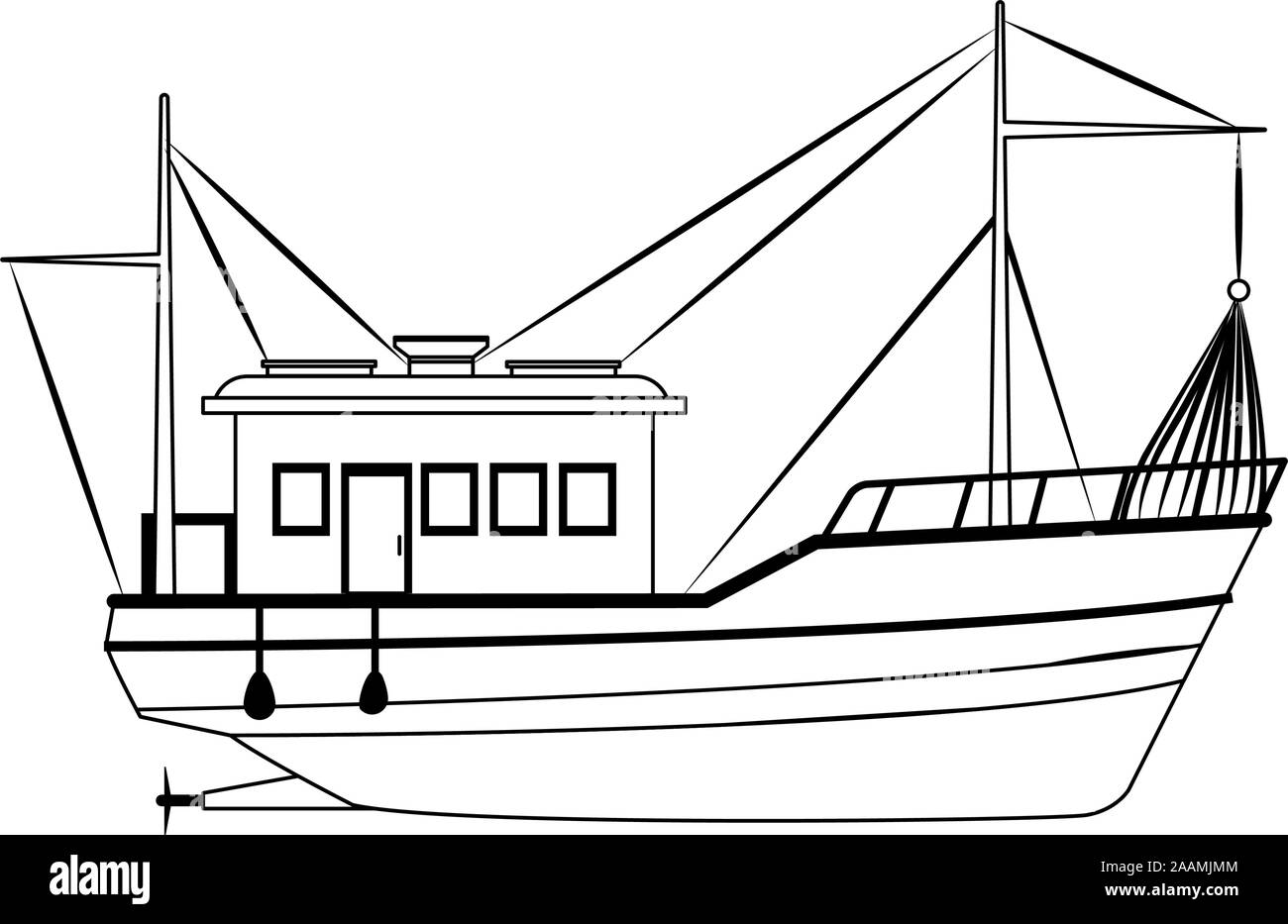 Freshwater fishing boat Cut Out Stock Images & Pictures - Alamy