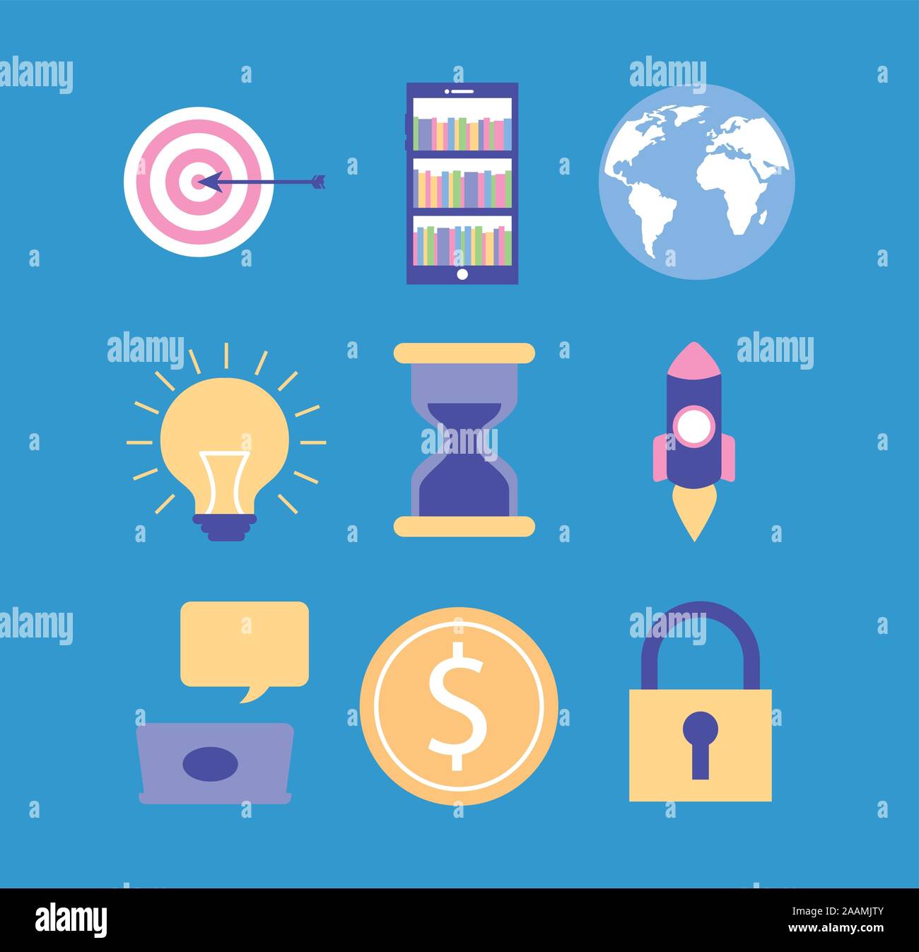 bundle of social media marketing icons Stock Vector Image & Art - Alamy