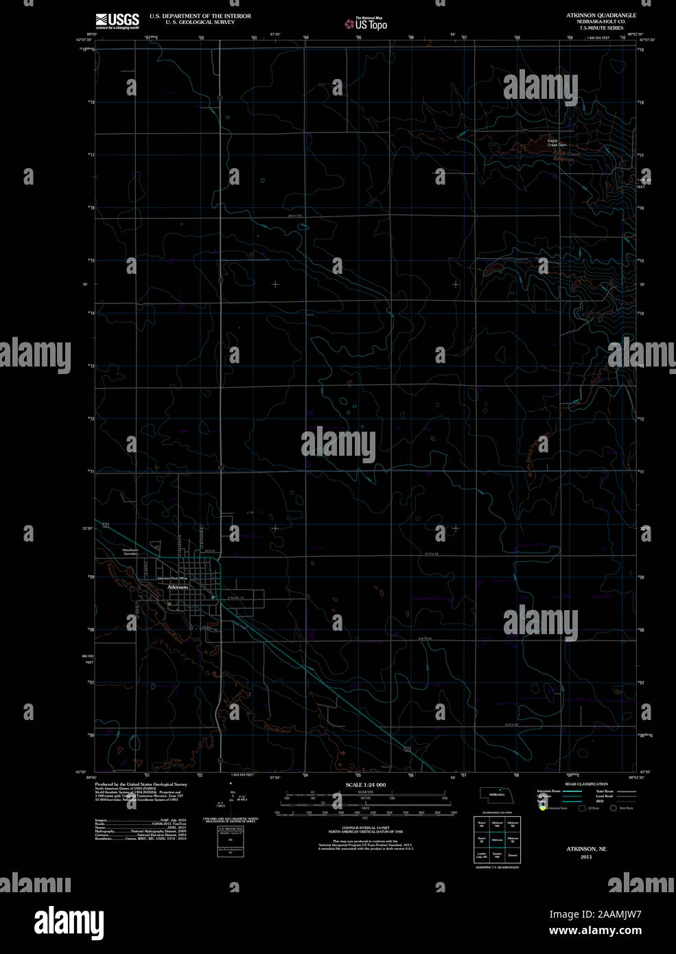 Map of atkinson nebraska hi-res stock photography and images - Alamy