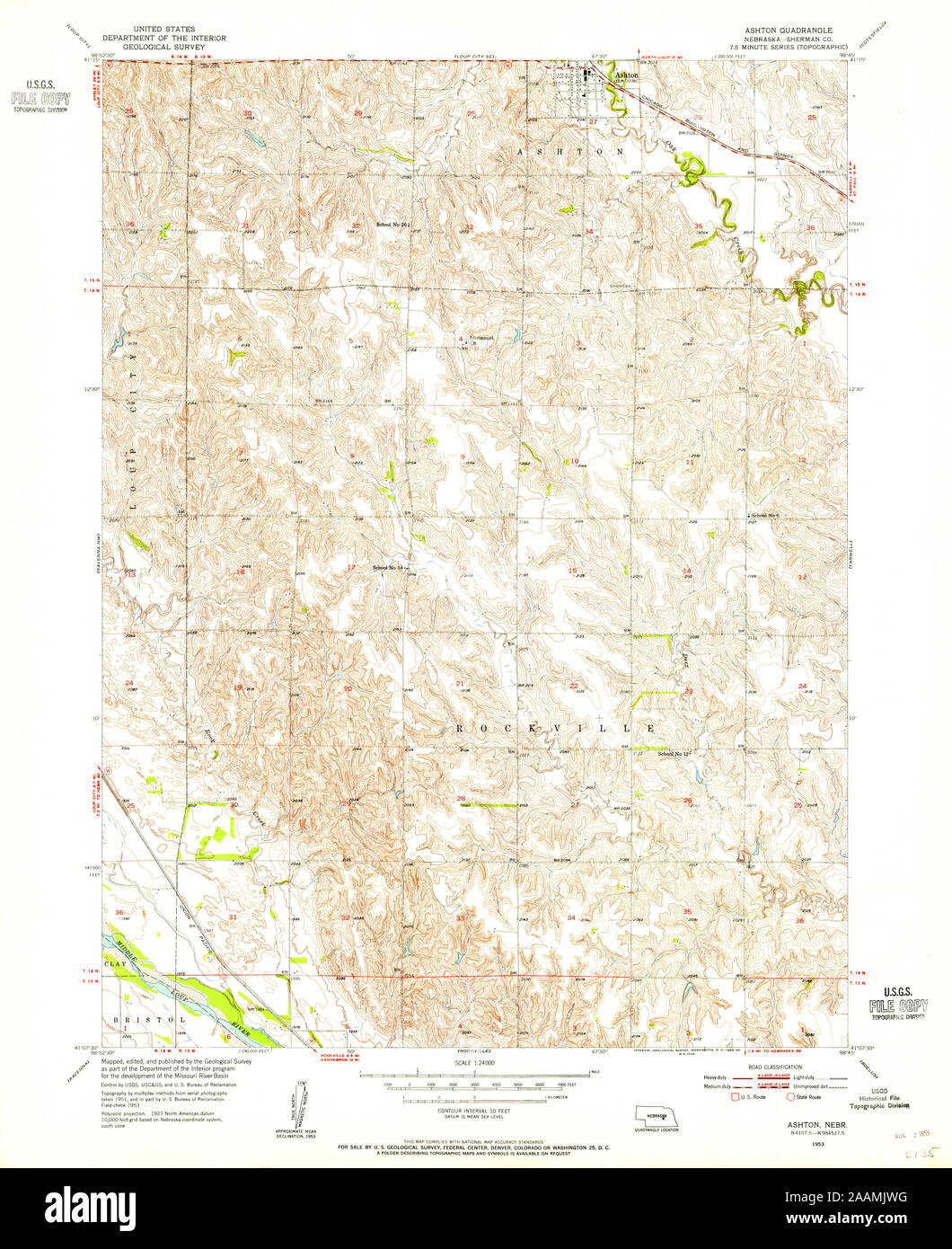 Ashton nebraska map hi-res stock photography and images - Alamy