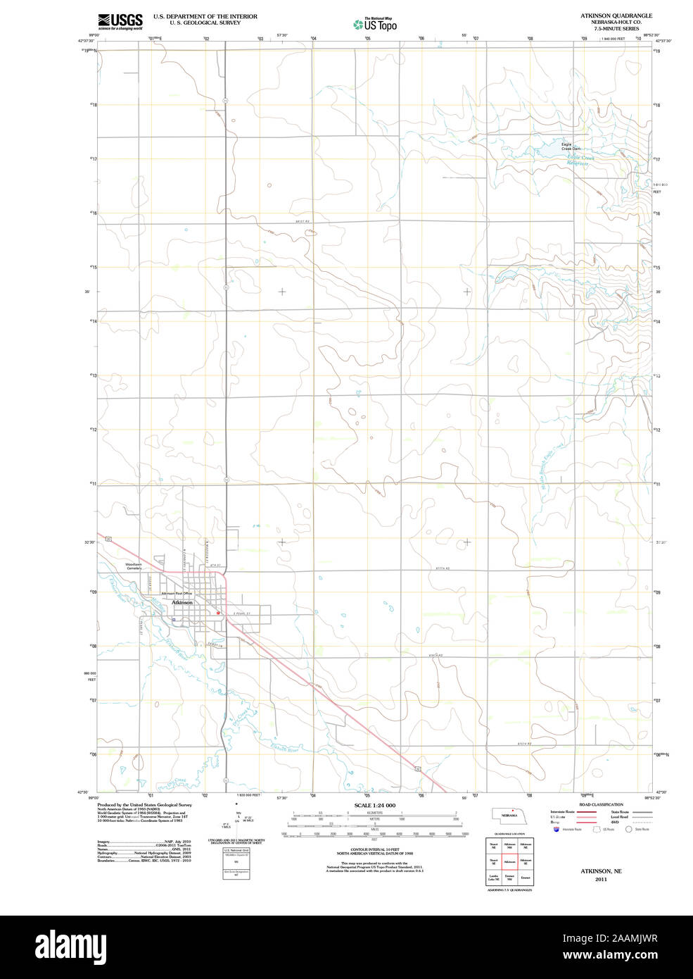 Map of atkinson nebraska hi-res stock photography and images - Alamy