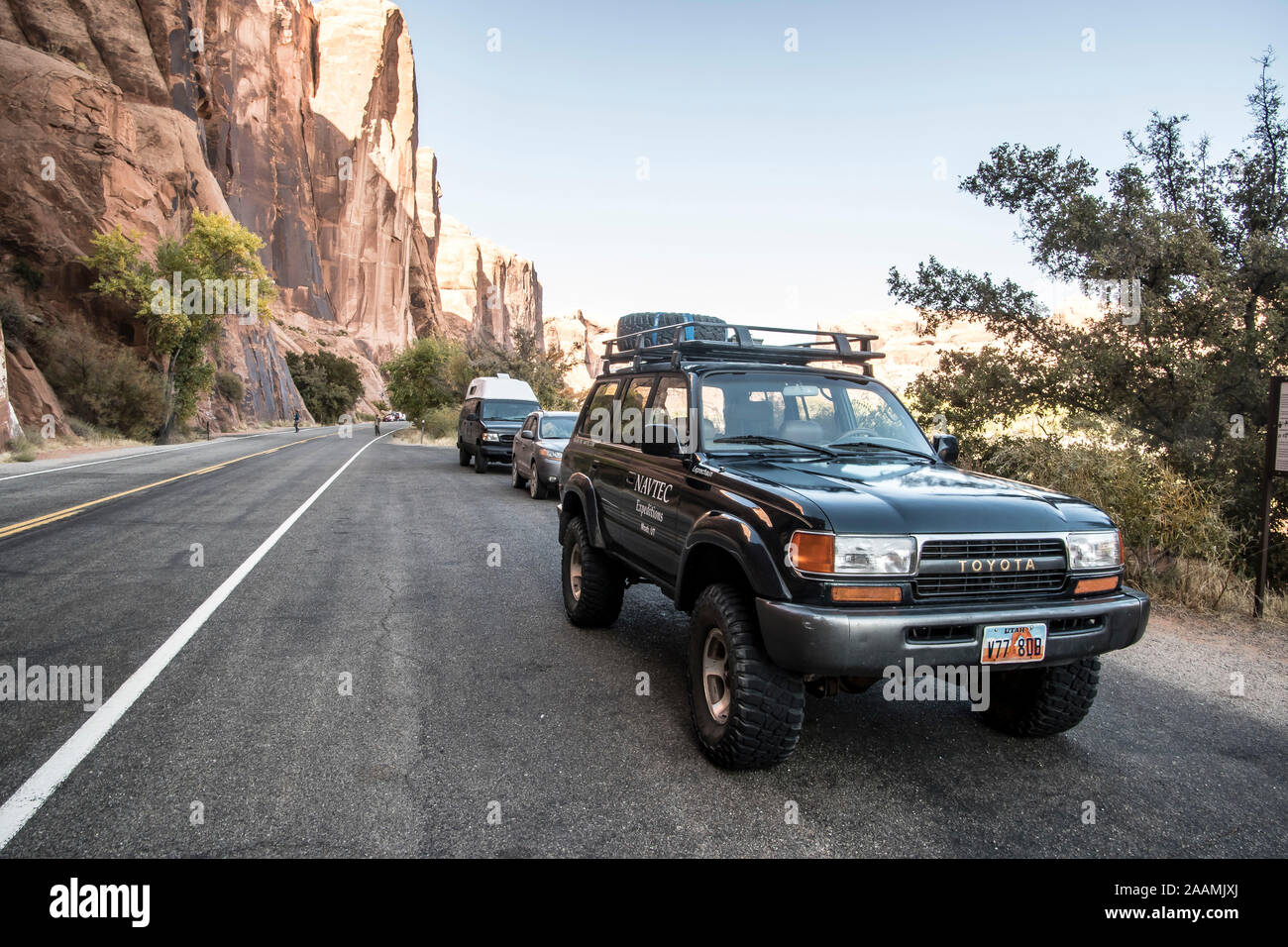 Stock Photo - Toyota Land Cruiser FJ80 expedition vehicle "Leprechaun ...