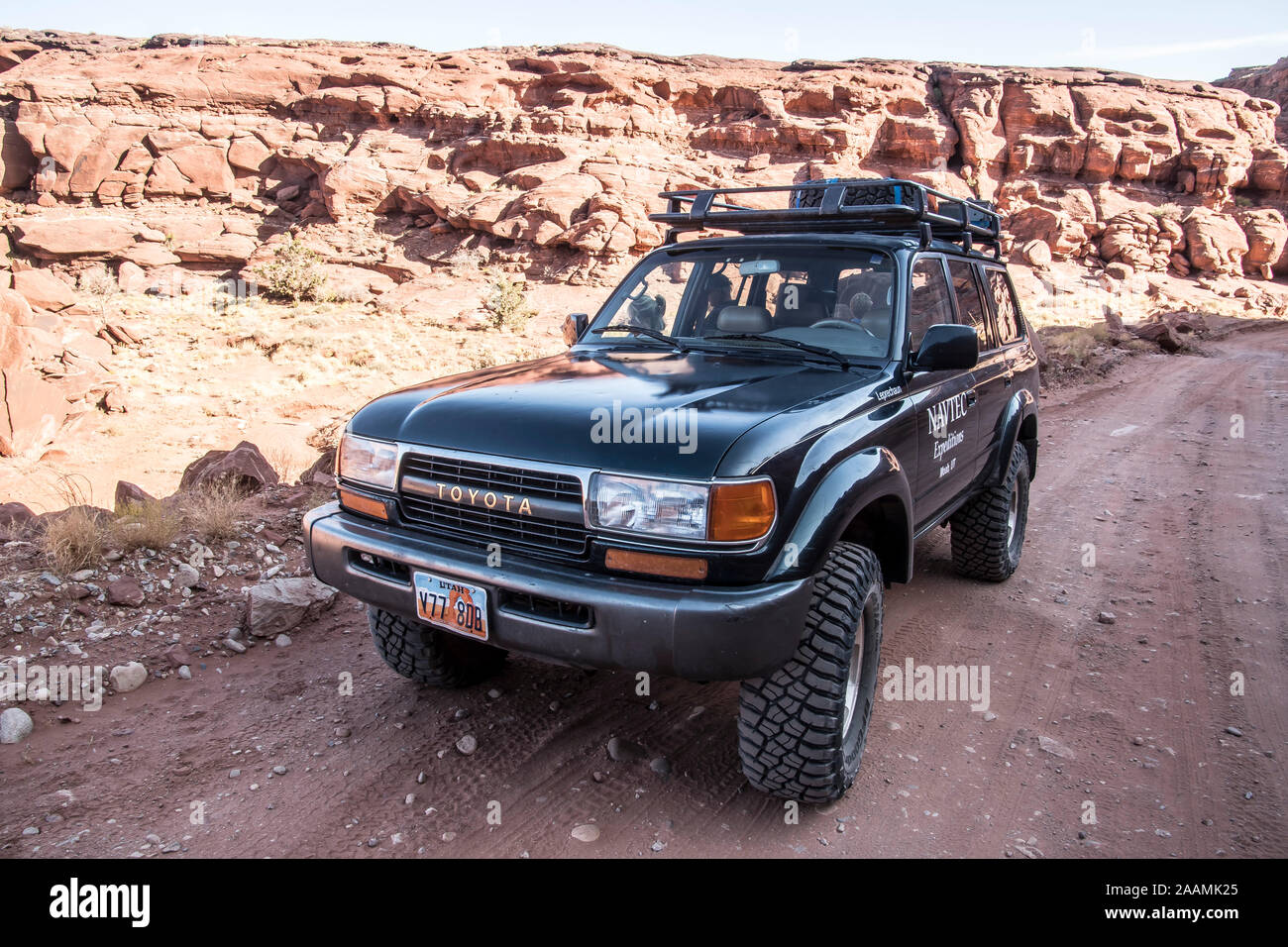 Stock Photo - Toyota Land Cruiser FJ80 expedition vehicle "Leprechaun ...