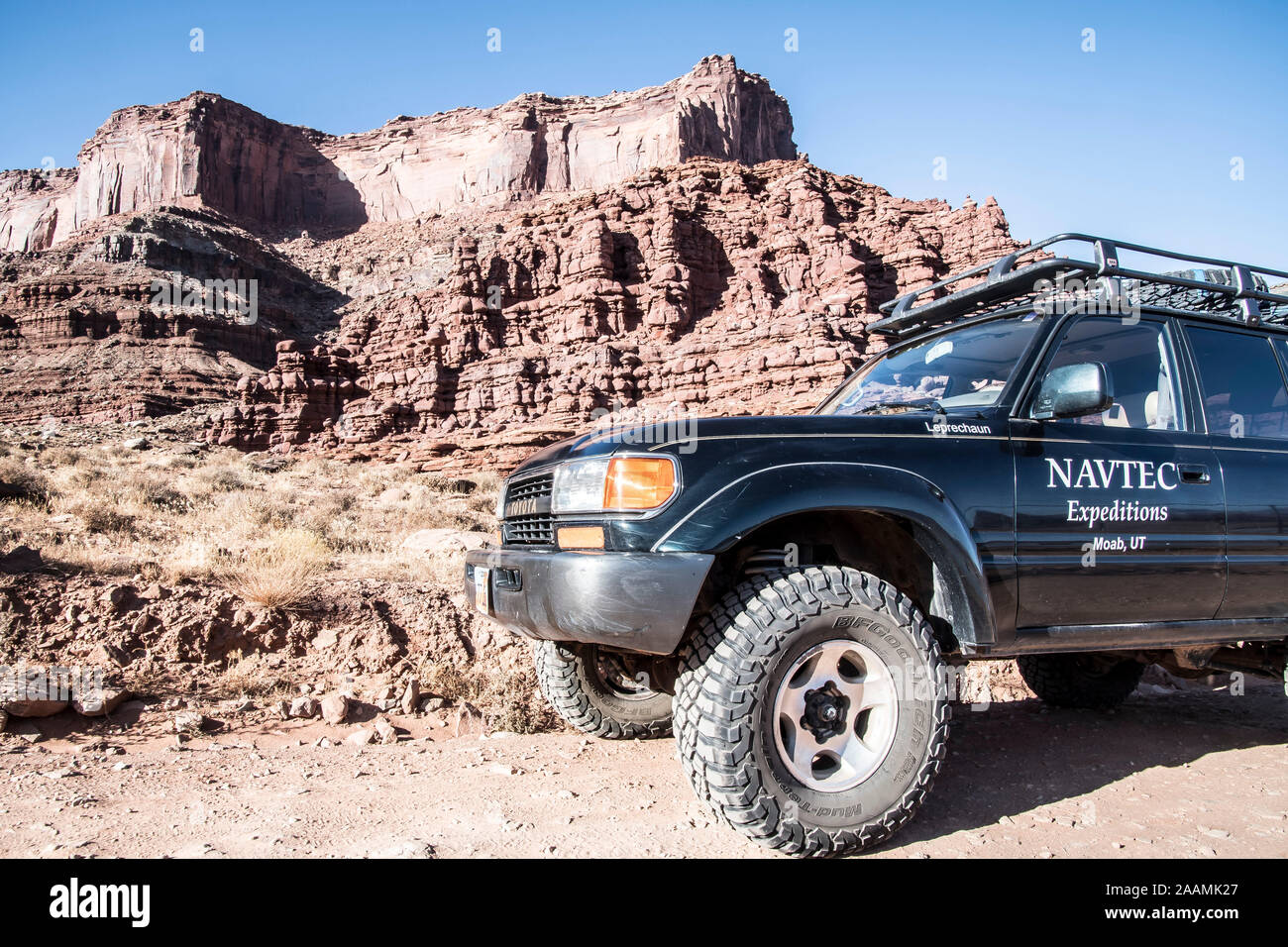 Stock Photo - Toyota Land Cruiser FJ80 expedition vehicle "Leprechaun ...