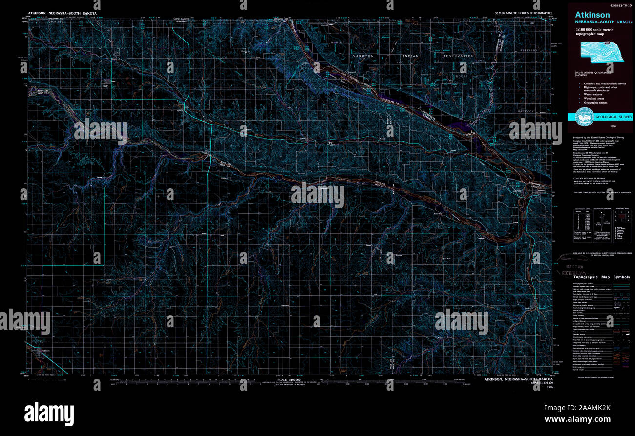 Map of atkinson nebraska hi-res stock photography and images - Alamy