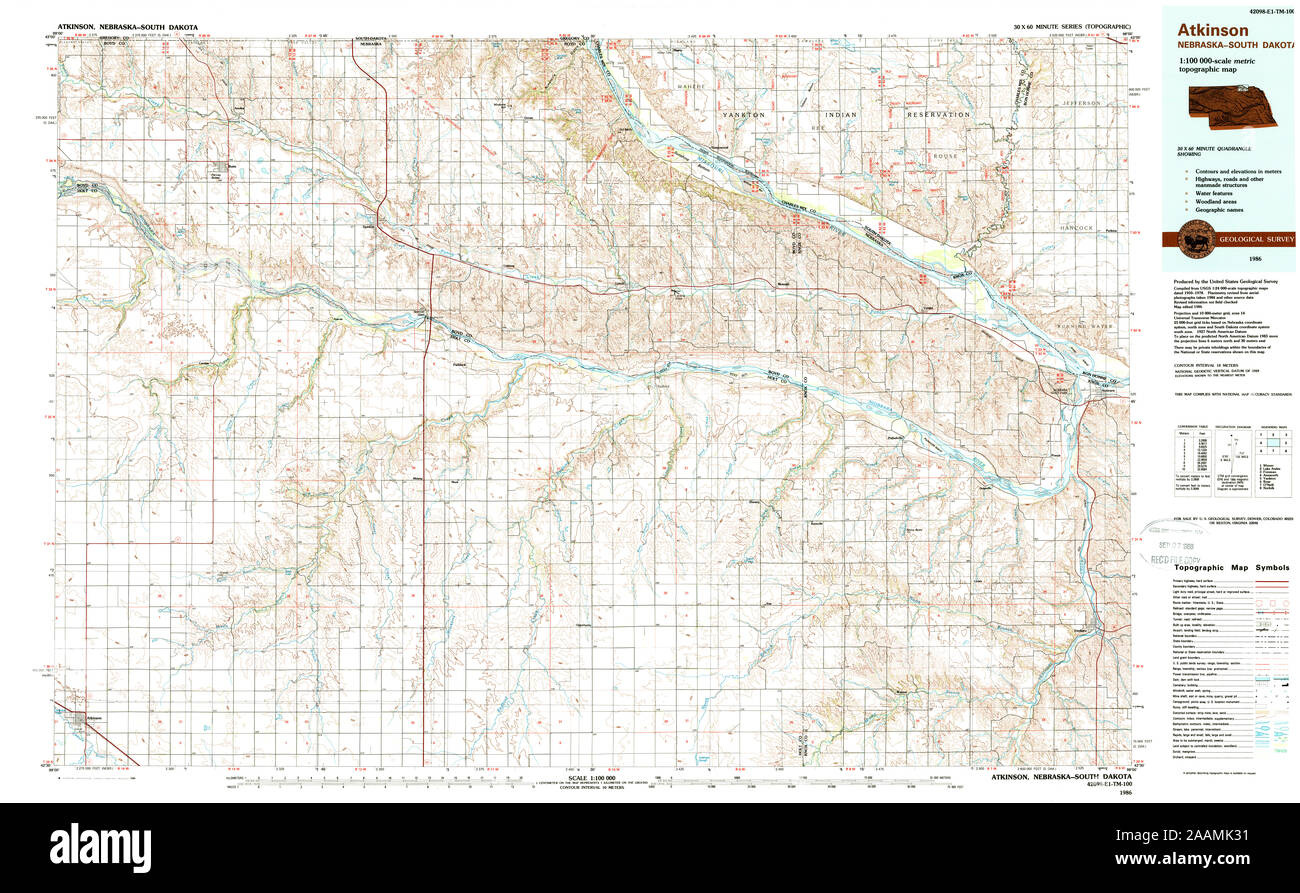Map of atkinson nebraska hi-res stock photography and images - Alamy