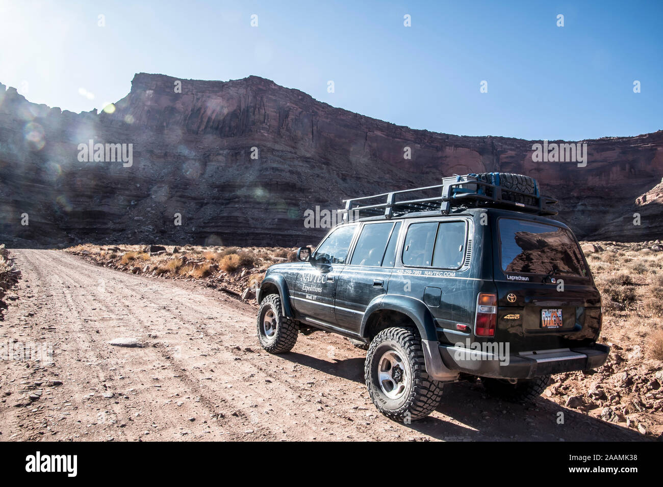 Stock Photo - Toyota Land Cruiser FJ80 expedition vehicle "Leprechaun ...