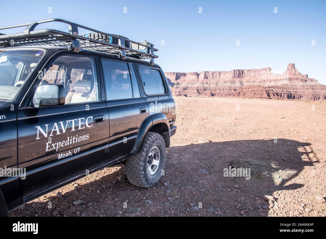 Stock Photo - Toyota Land Cruiser FJ80 expedition vehicle "Leprechaun ...