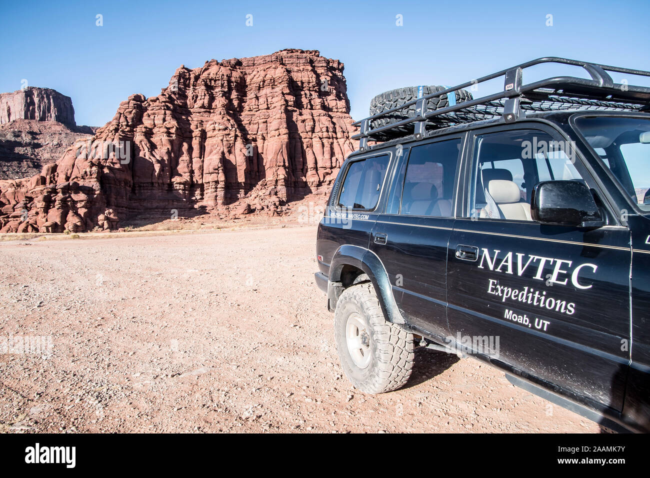 Stock Photo - Toyota Land Cruiser FJ80 expedition vehicle "Leprechaun ...