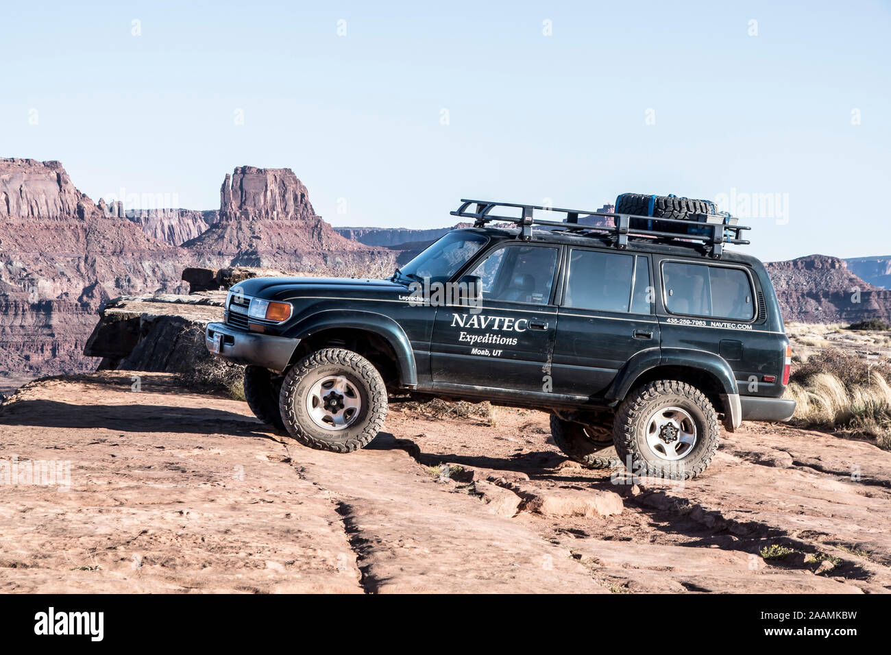 Stock Photo - Toyota Land Cruiser FJ80 expedition vehicle "Leprechaun ...