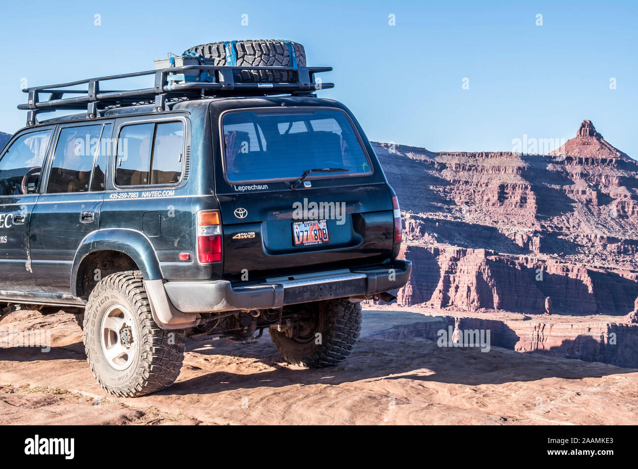 Stock Photo - Toyota Land Cruiser FJ80 expedition vehicle "Leprechaun ...