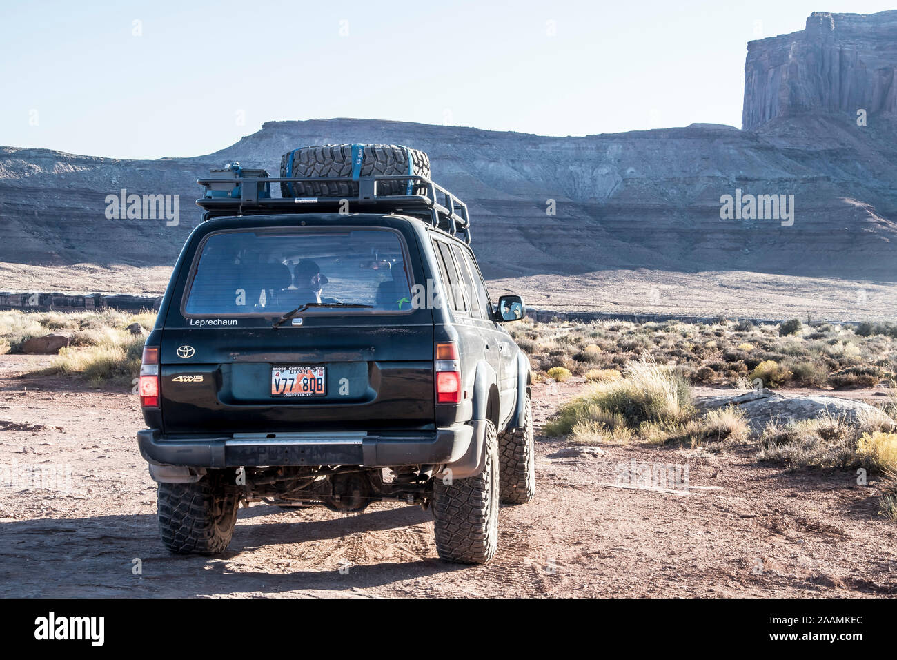 Stock Photo - Toyota Land Cruiser FJ80 expedition vehicle "Leprechaun ...