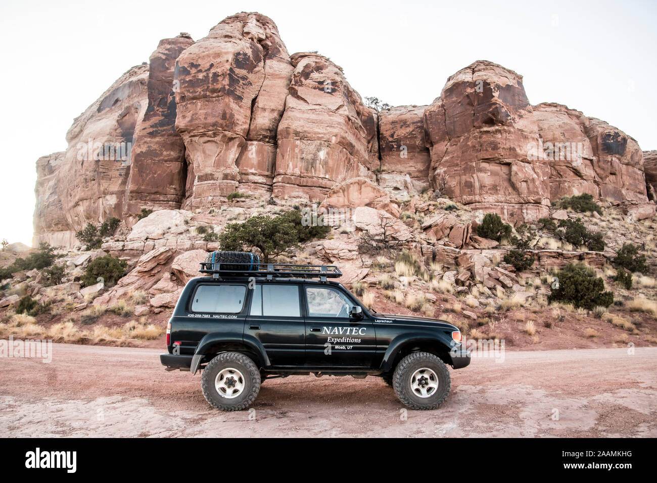 Stock Photo - Toyota Land Cruiser FJ80 expedition vehicle "Leprechaun ...