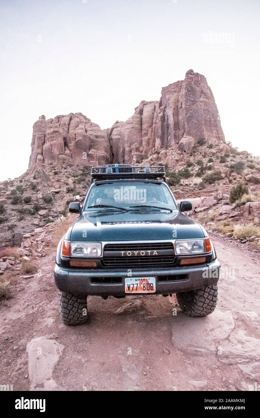 Stock Photo - Toyota Land Cruiser FJ80 expedition vehicle "Leprechaun ...