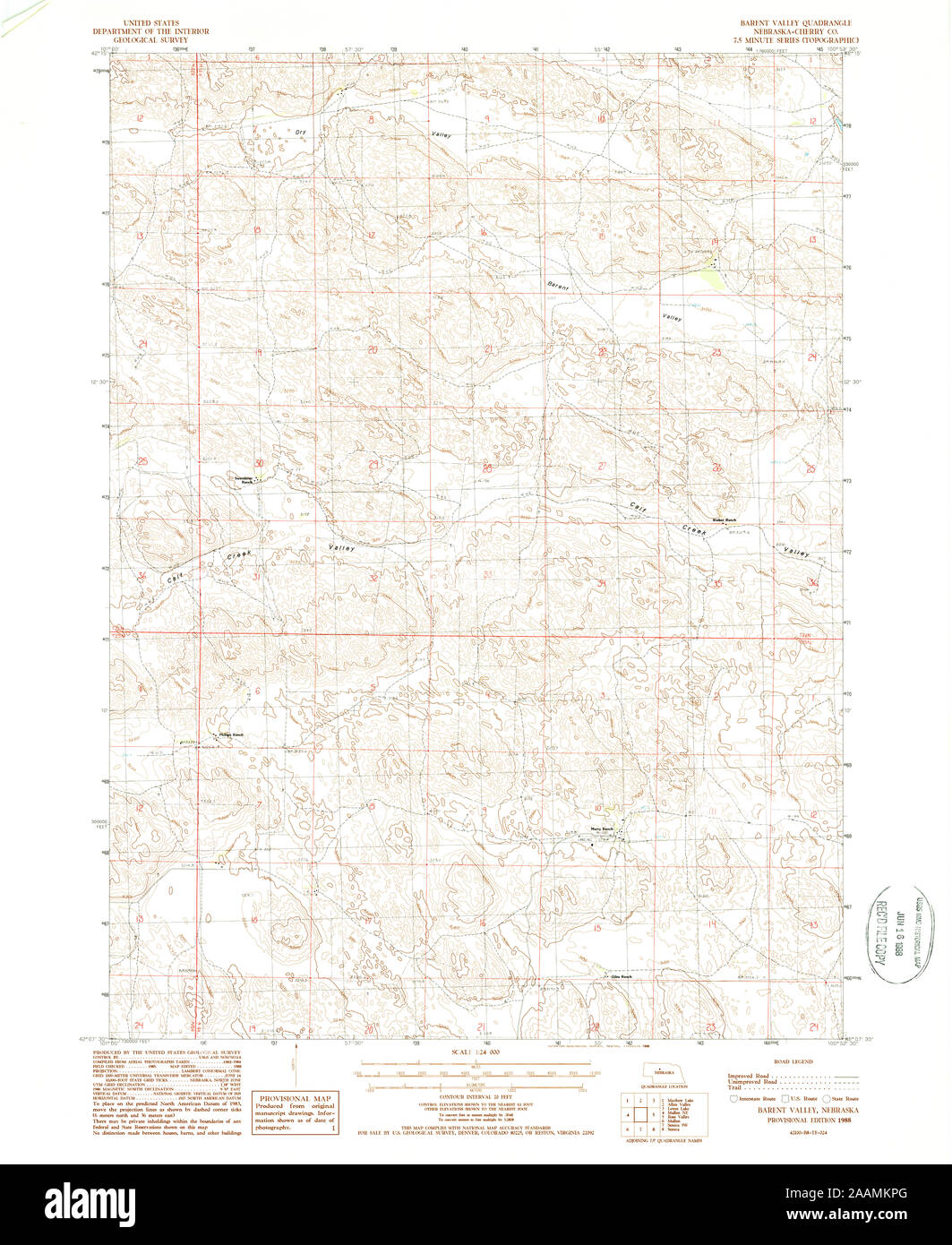 Nebraska valley map hi-res stock photography and images - Alamy
