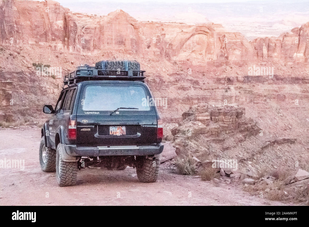 Stock Photo - Toyota Land Cruiser FJ80 expedition vehicle "Leprechaun ...