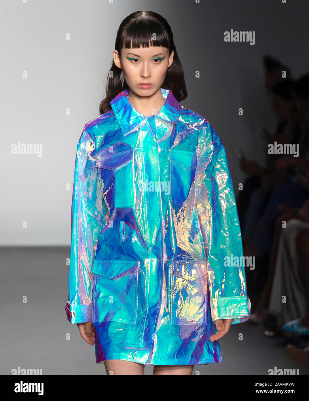 New York, NY - Sept 09, 2019: A model walks the runway at the Custo ...