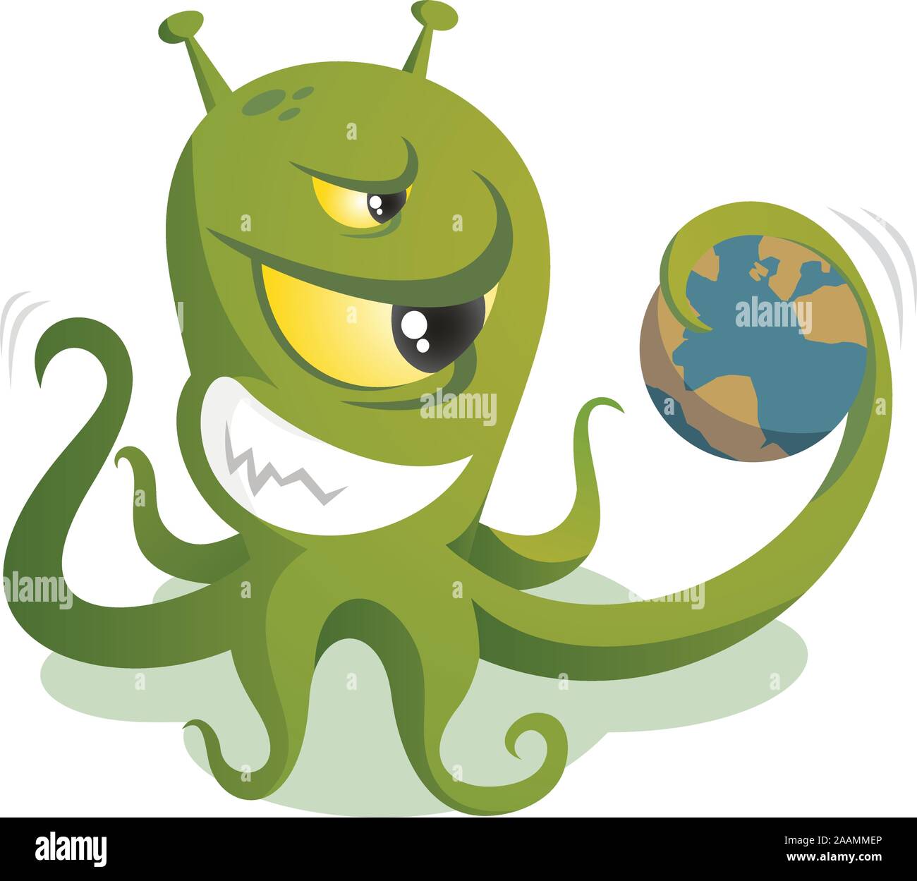 Alien world domination cartoon Stock Vector Image & Art - Alamy