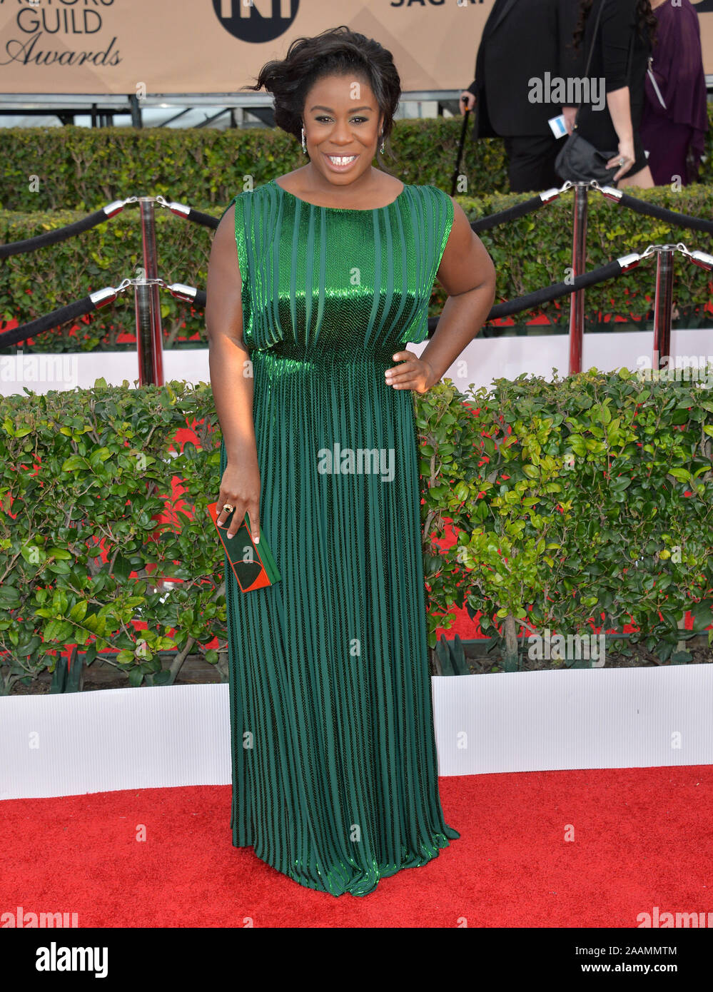 LOS ANGELES, CA - JANUARY 30, 2016: Actress Uzo Aduba - Orange is the ...