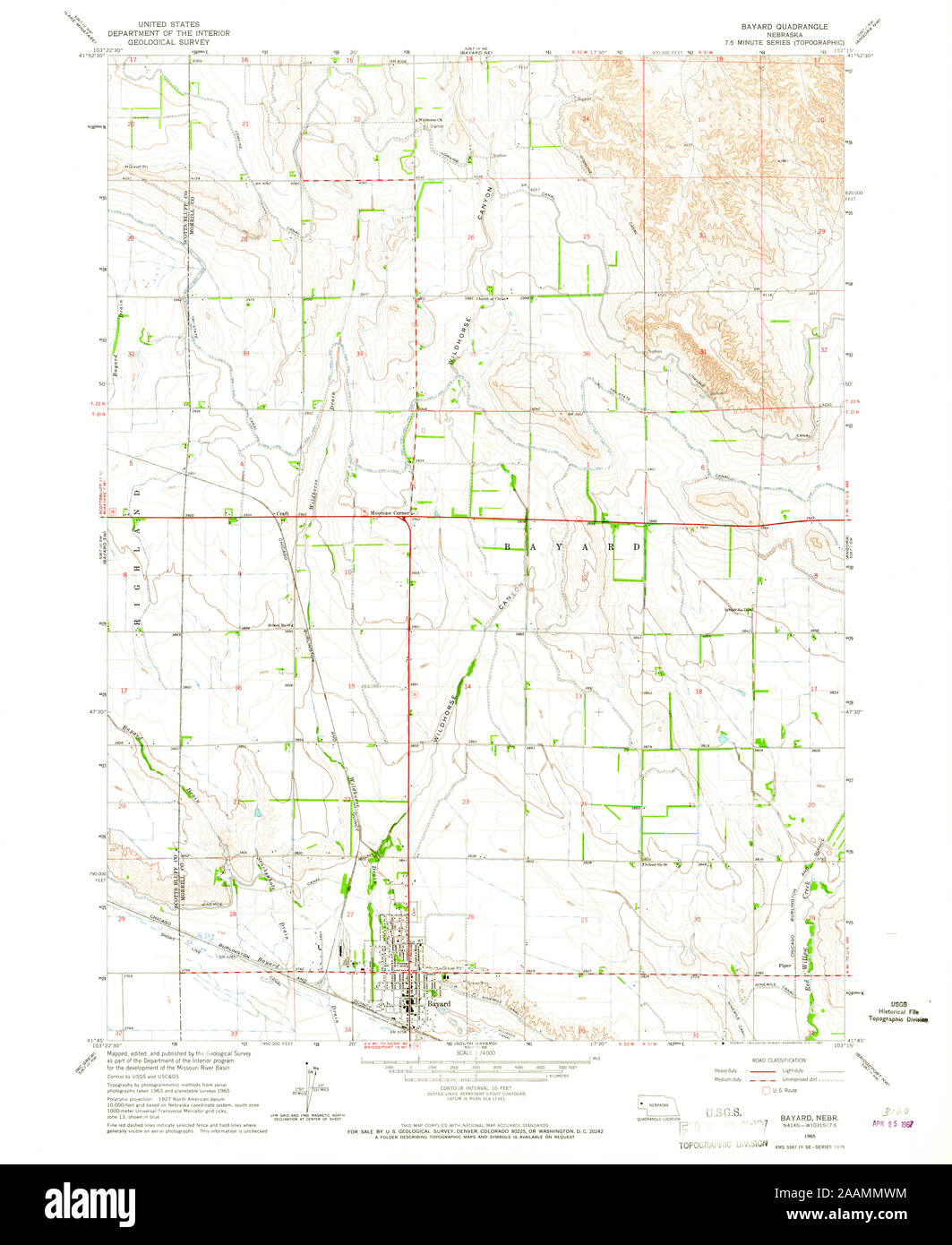 Map of bayard nebraska hi-res stock photography and images - Alamy