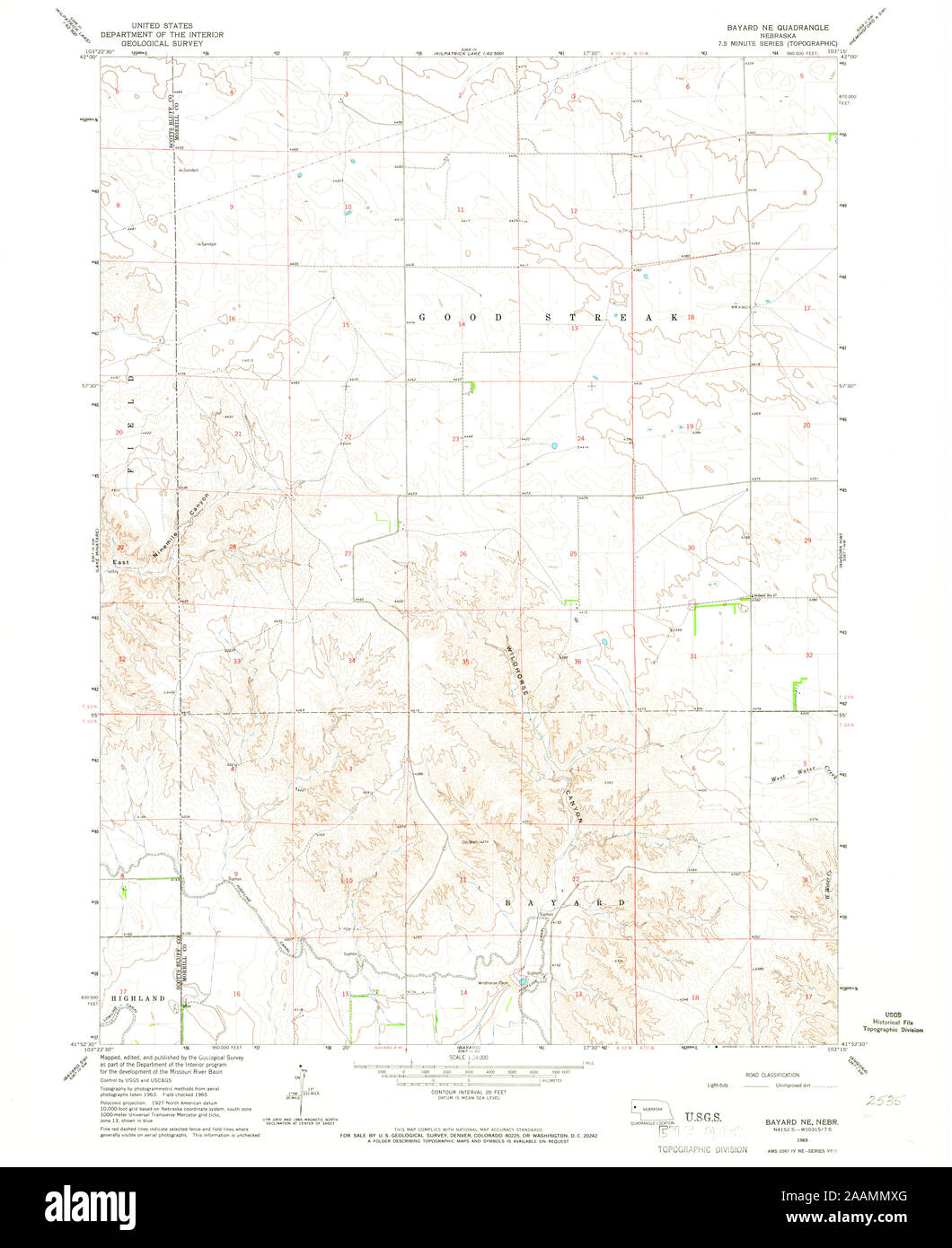 Map of bayard nebraska hi-res stock photography and images - Alamy
