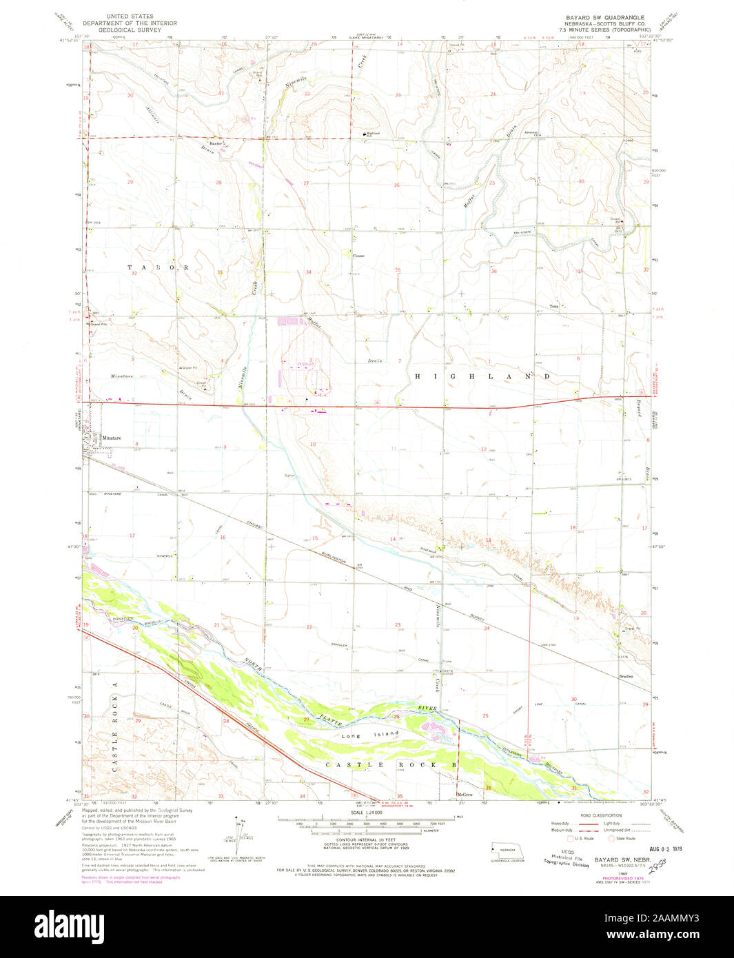 Map of bayard nebraska hi-res stock photography and images - Alamy
