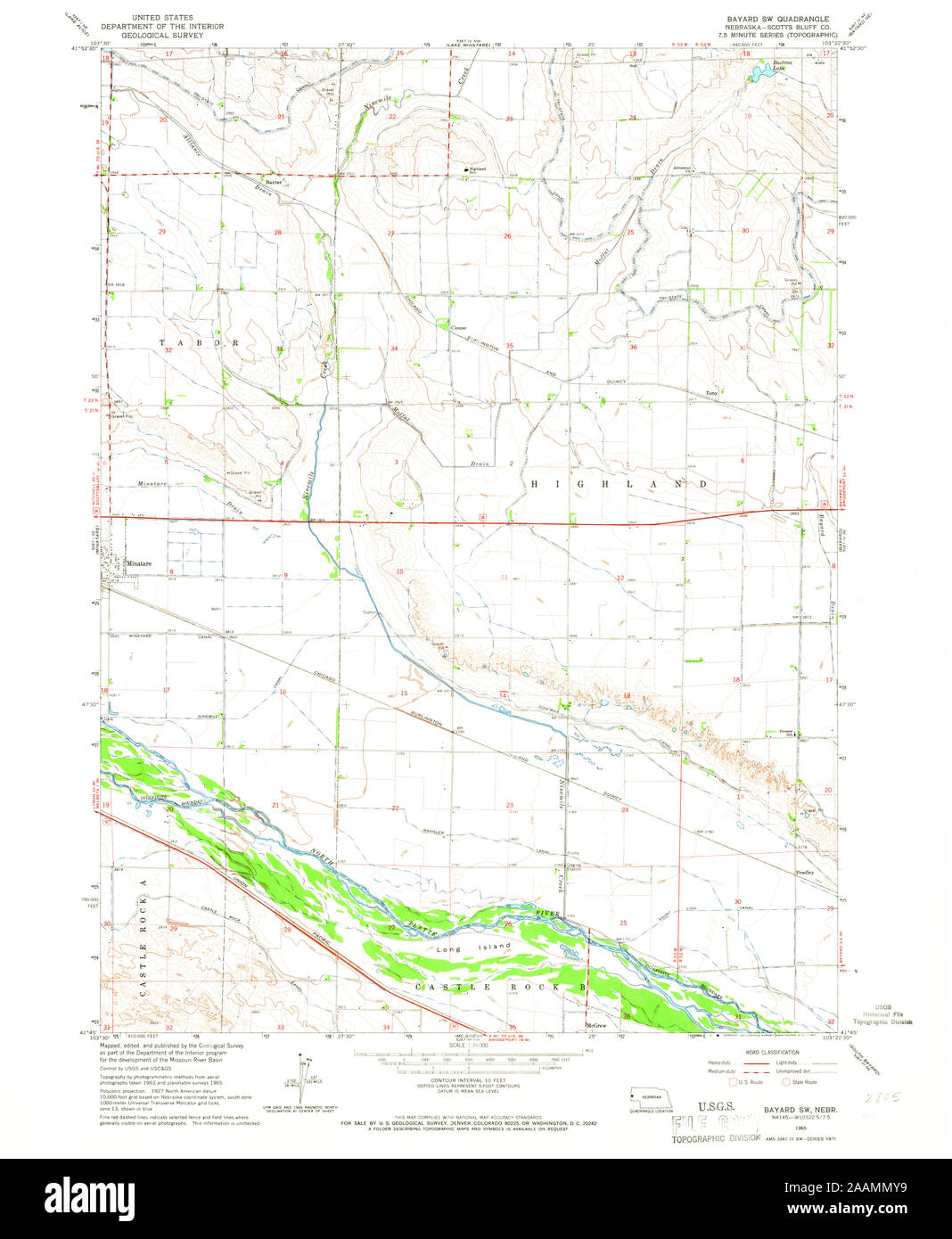 Map of bayard nebraska hi-res stock photography and images - Alamy