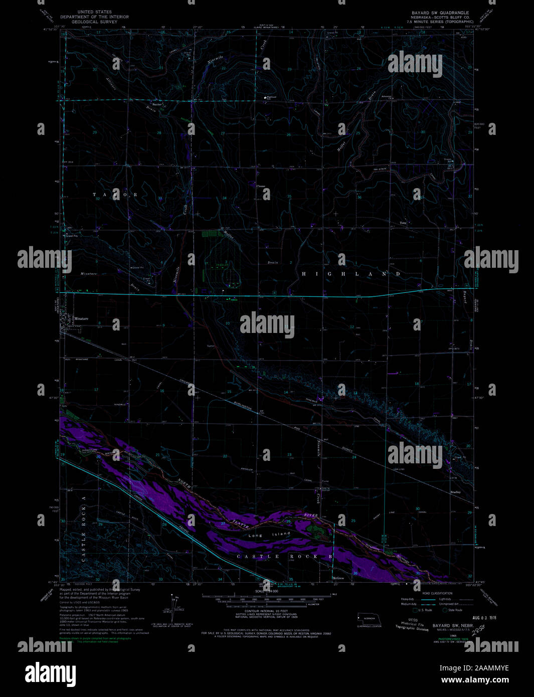 Map of bayard nebraska hi-res stock photography and images - Alamy