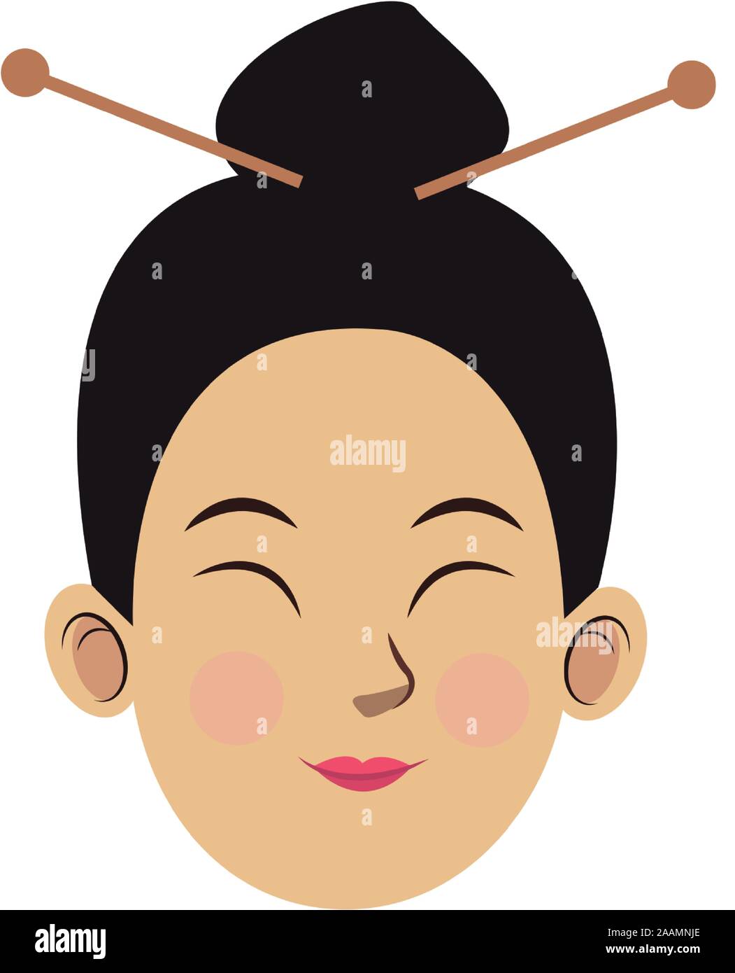chinese woman face icon, flat design Stock Vector Image & Art - Alamy