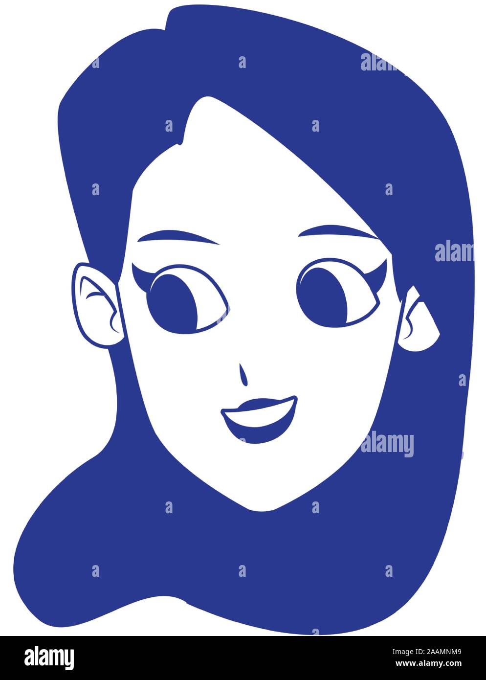 cartoon woman face icon, flat design Stock Vector Image & Art - Alamy