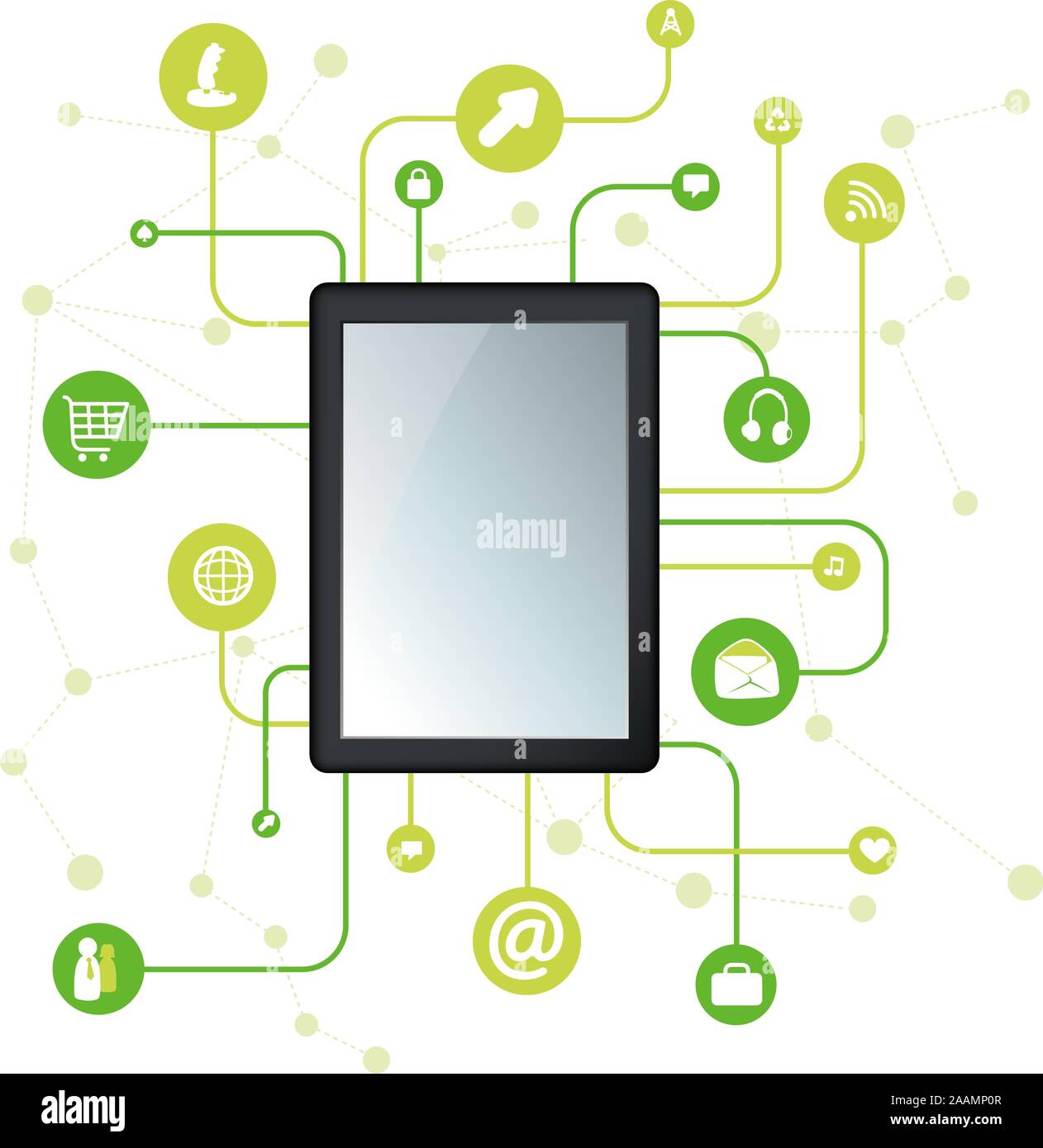 Business documents laptop digital Stock Vector Images - Alamy