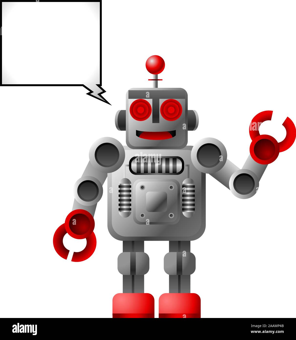 Smiling robot talking Stock Vector Image & Art - Alamy