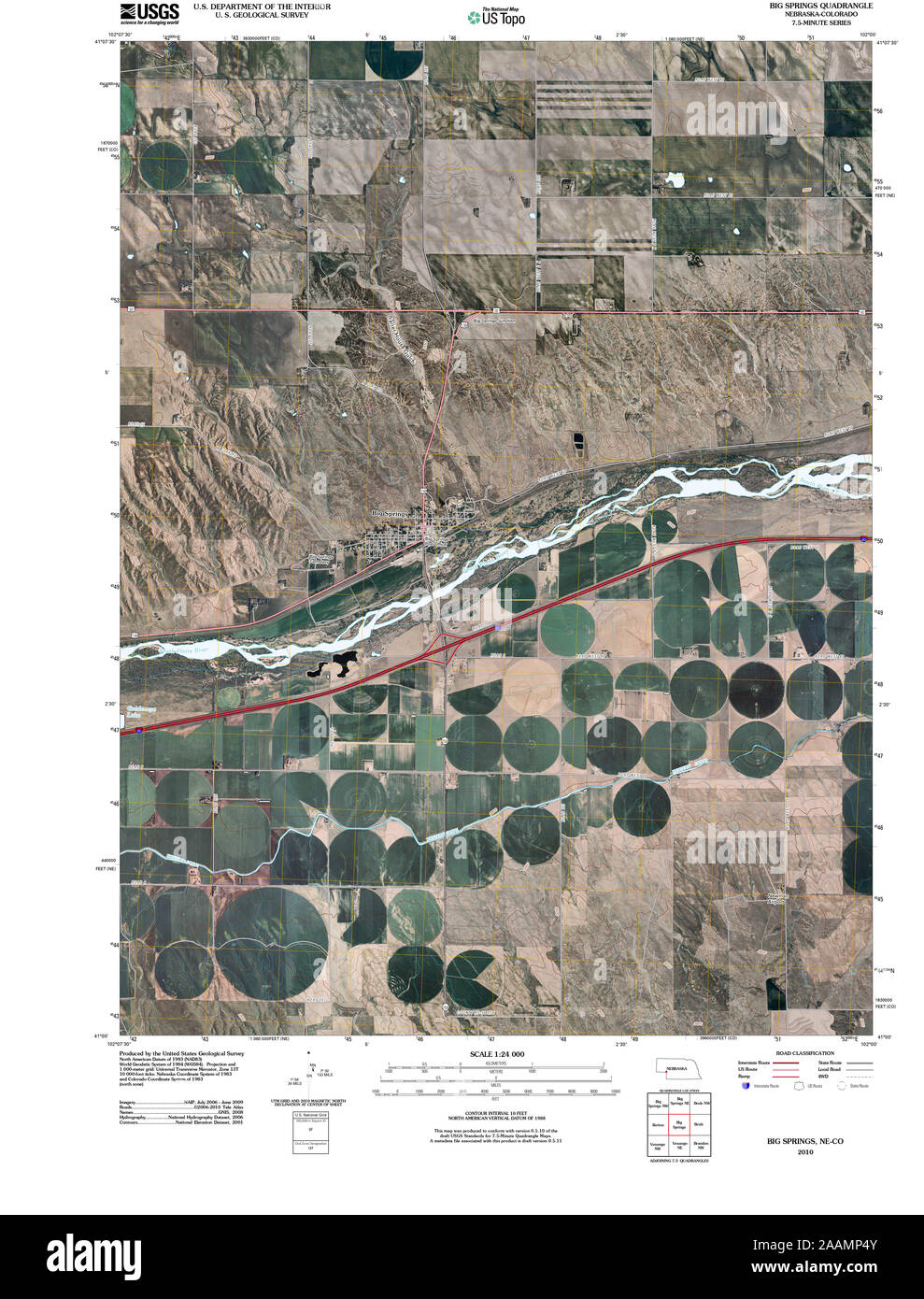 Map of big springs hi-res stock photography and images - Alamy