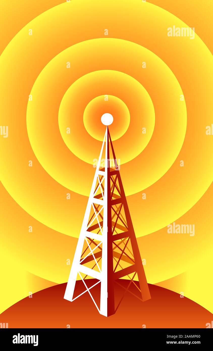 Wireless Technology radio tower Stock Vector Image & Art - Alamy