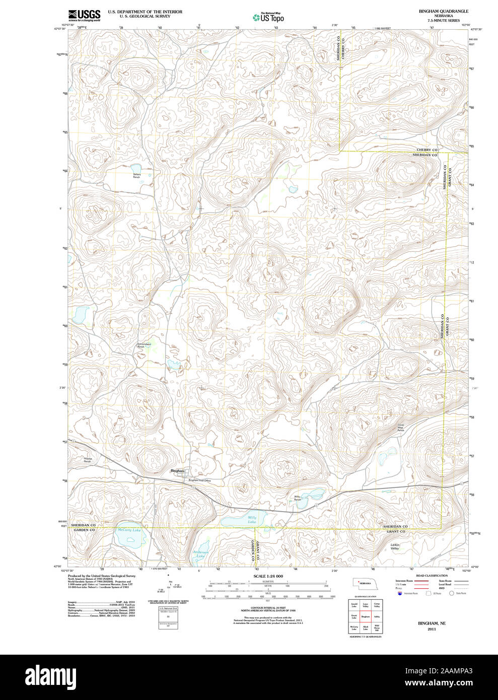 Bingham nebraska map hi-res stock photography and images - Alamy