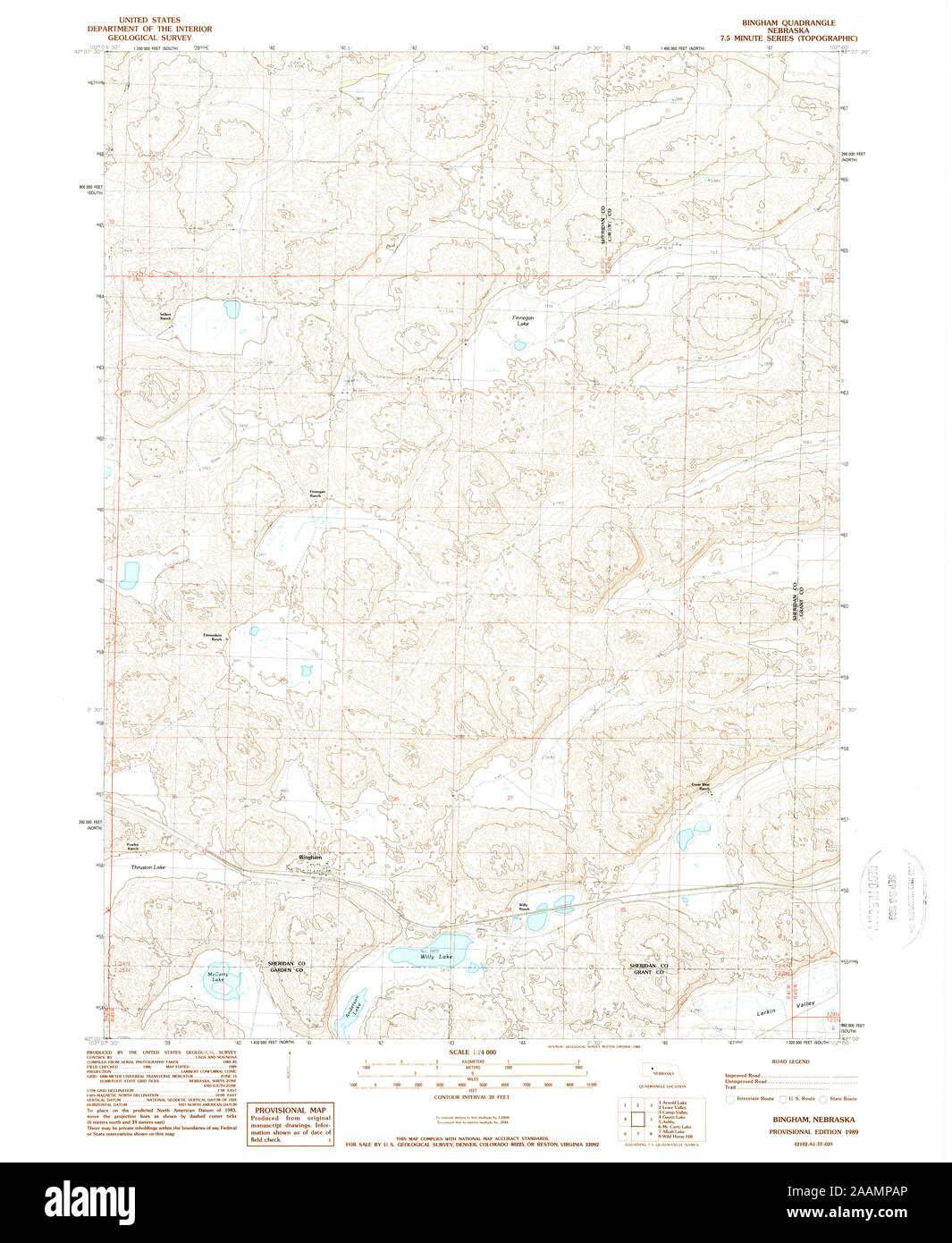 Map of bingham nebraska hi-res stock photography and images - Alamy