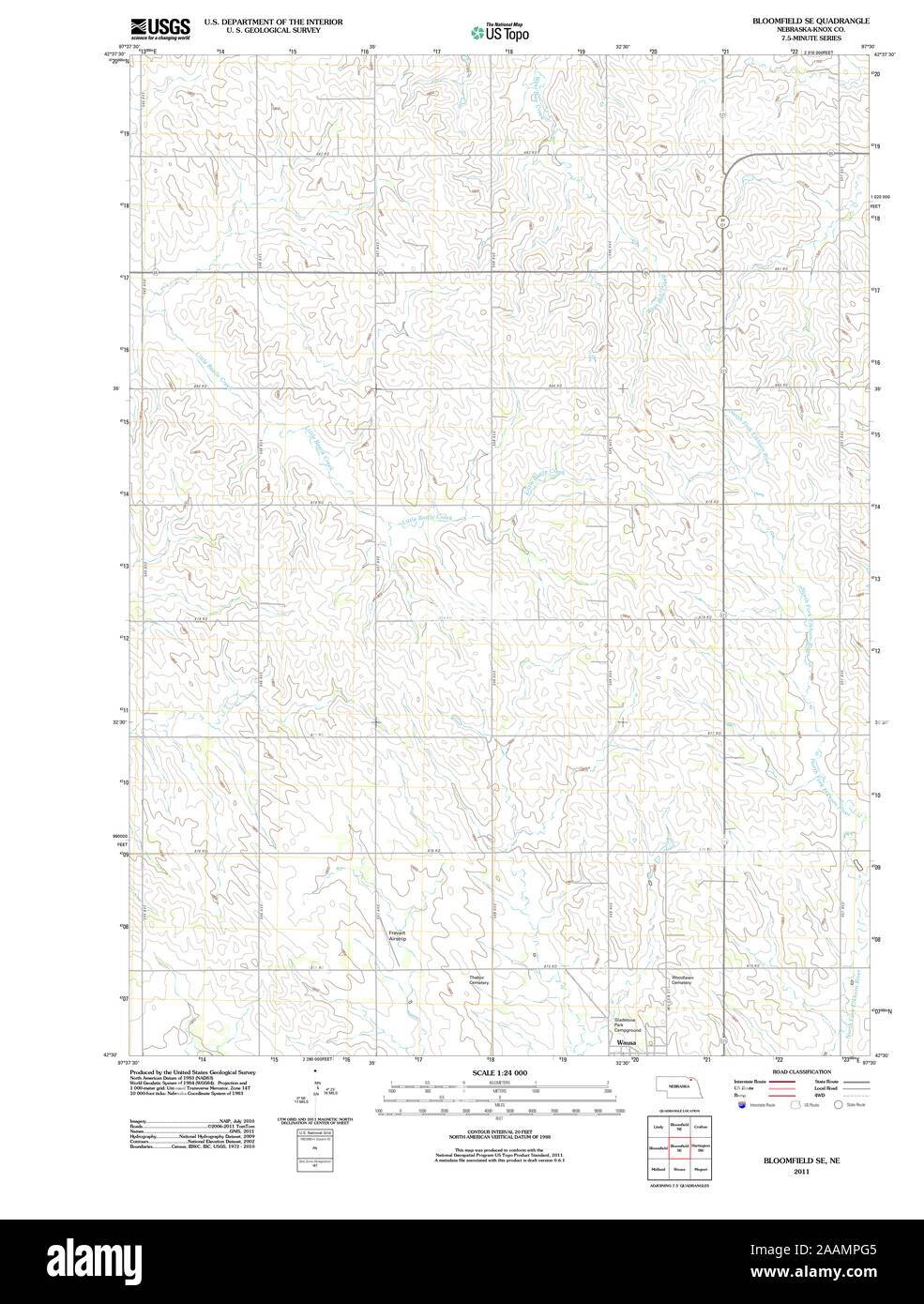 Bloomfield nebraska map hi-res stock photography and images - Alamy