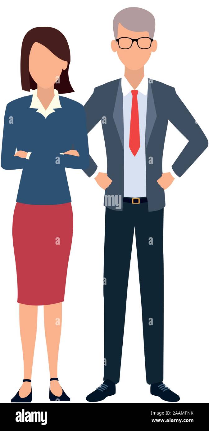 Female manager standing with documents Stock Vector Images - Alamy
