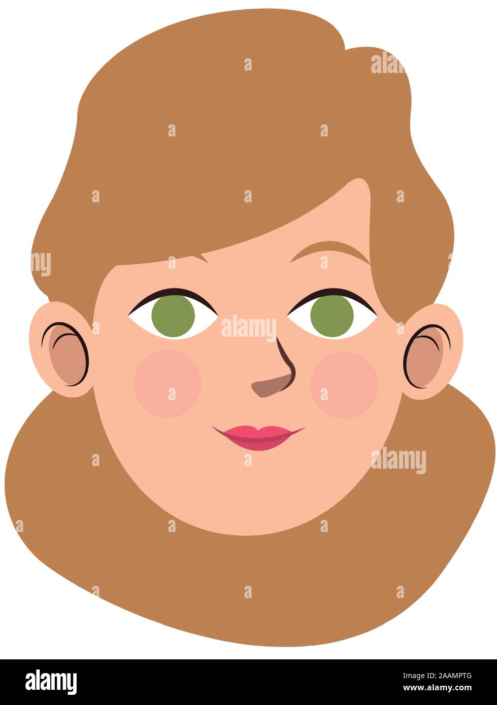 adult woman face icon, flat design Stock Vector Image & Art - Alamy