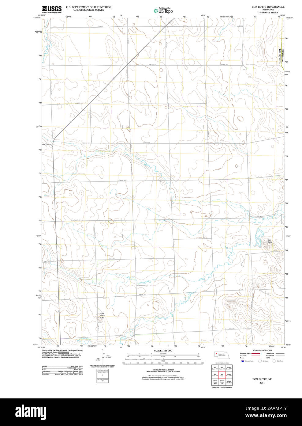 Box butte nebraska map hi-res stock photography and images - Alamy