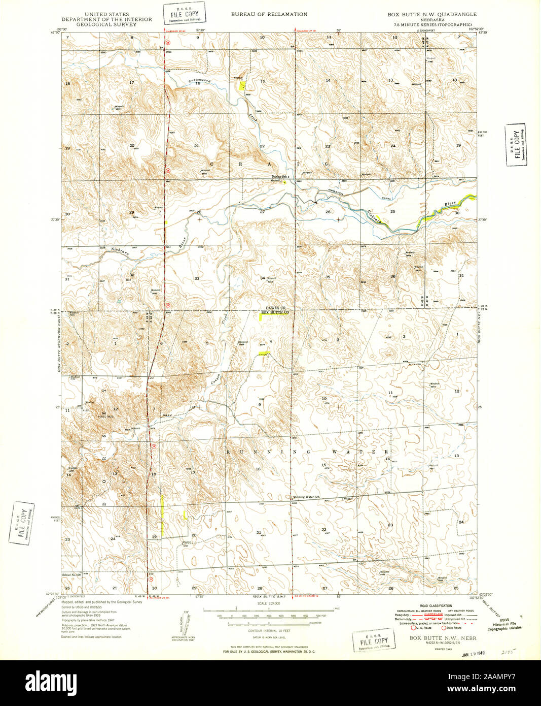 Box butte nebraska map hi-res stock photography and images - Alamy