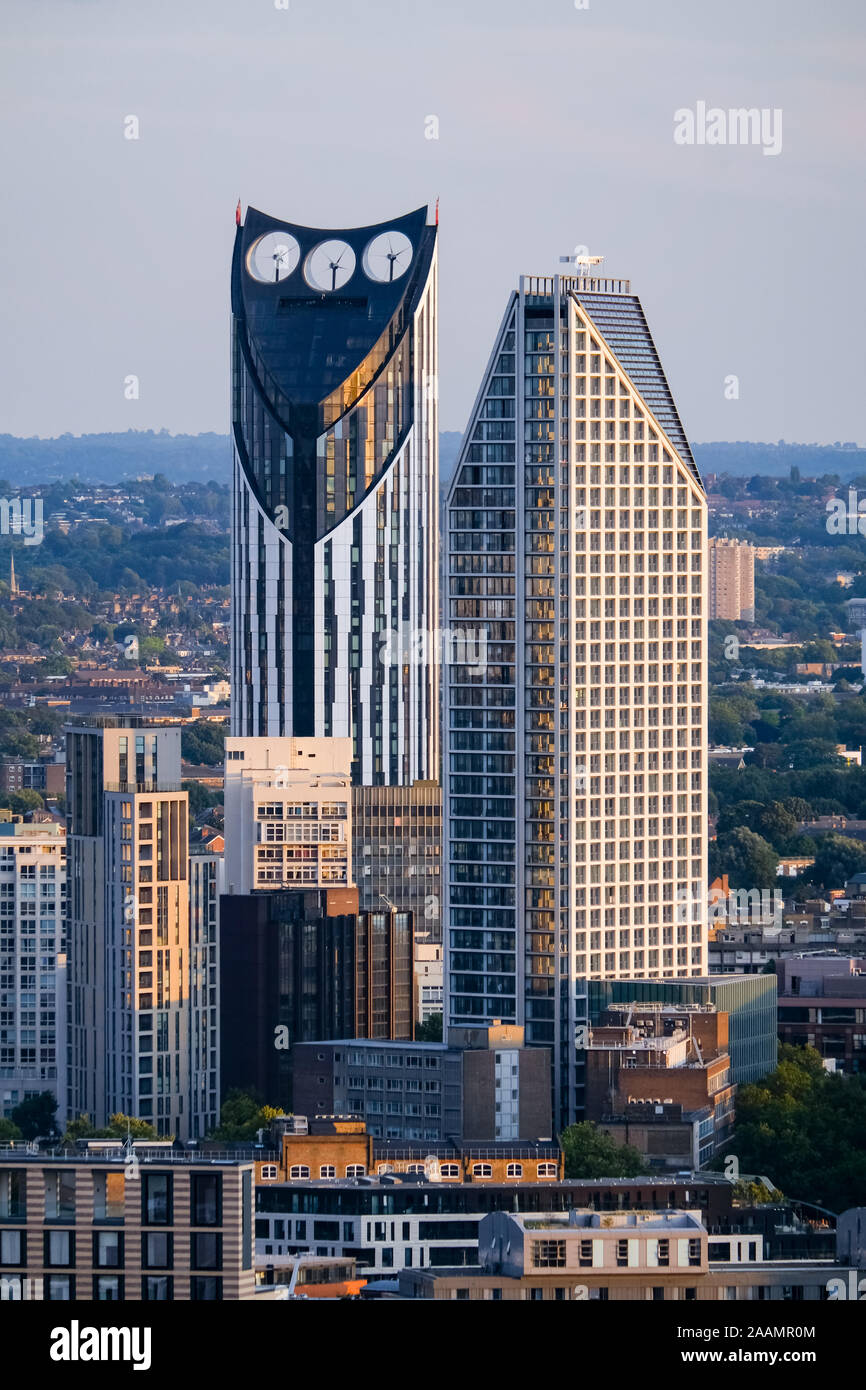 The Strata and Two Fifty One buildings in Elephant and Castle, marking ...