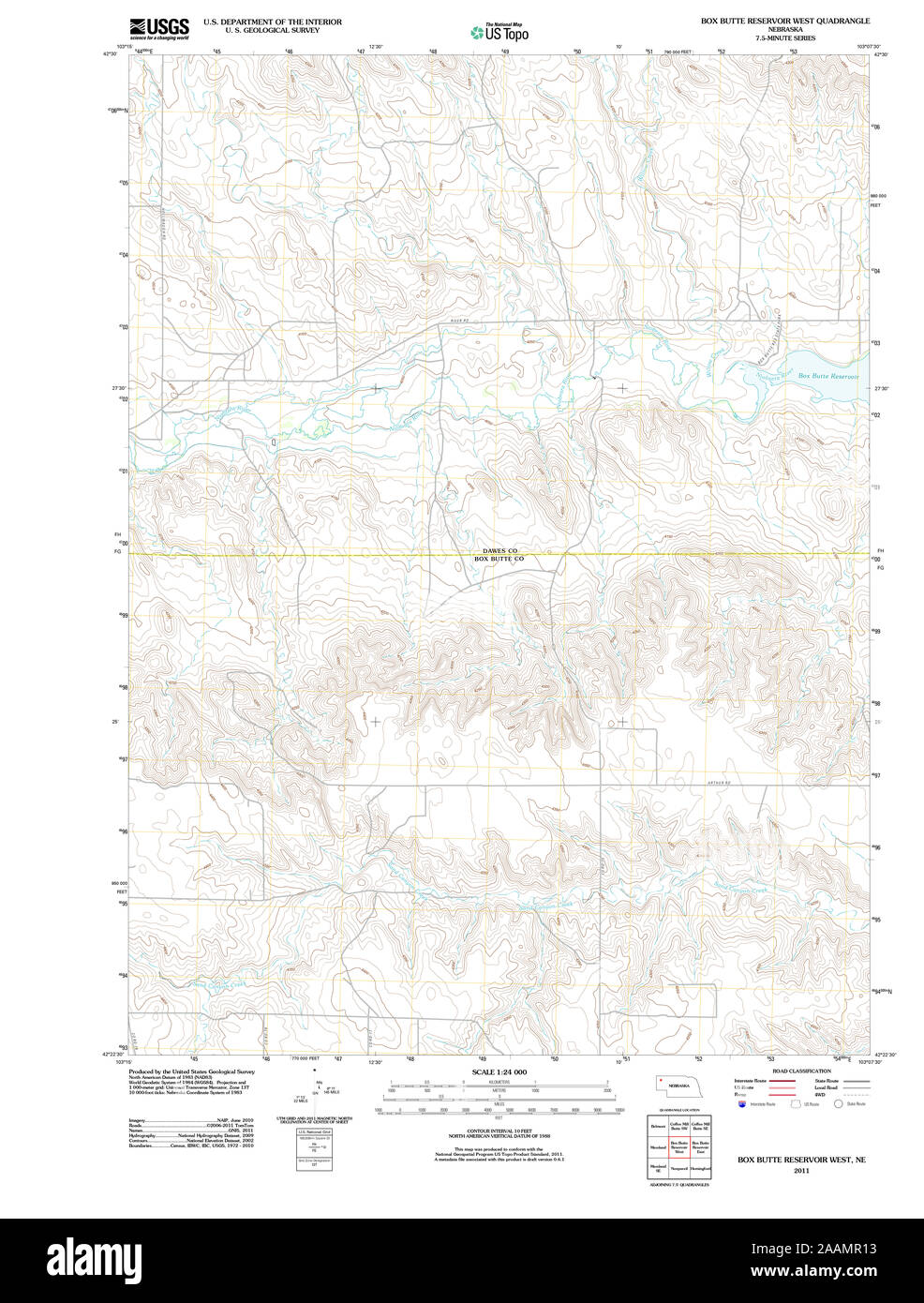 Map of box butte Cut Out Stock Images & Pictures - Alamy