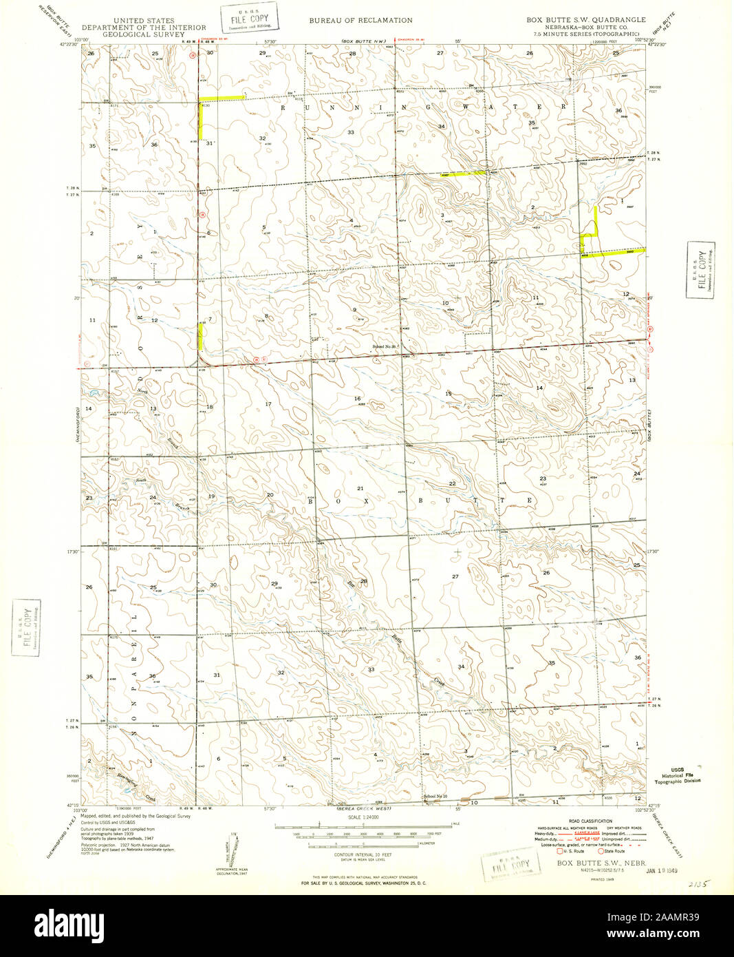 Box butte nebraska map hi-res stock photography and images - Alamy