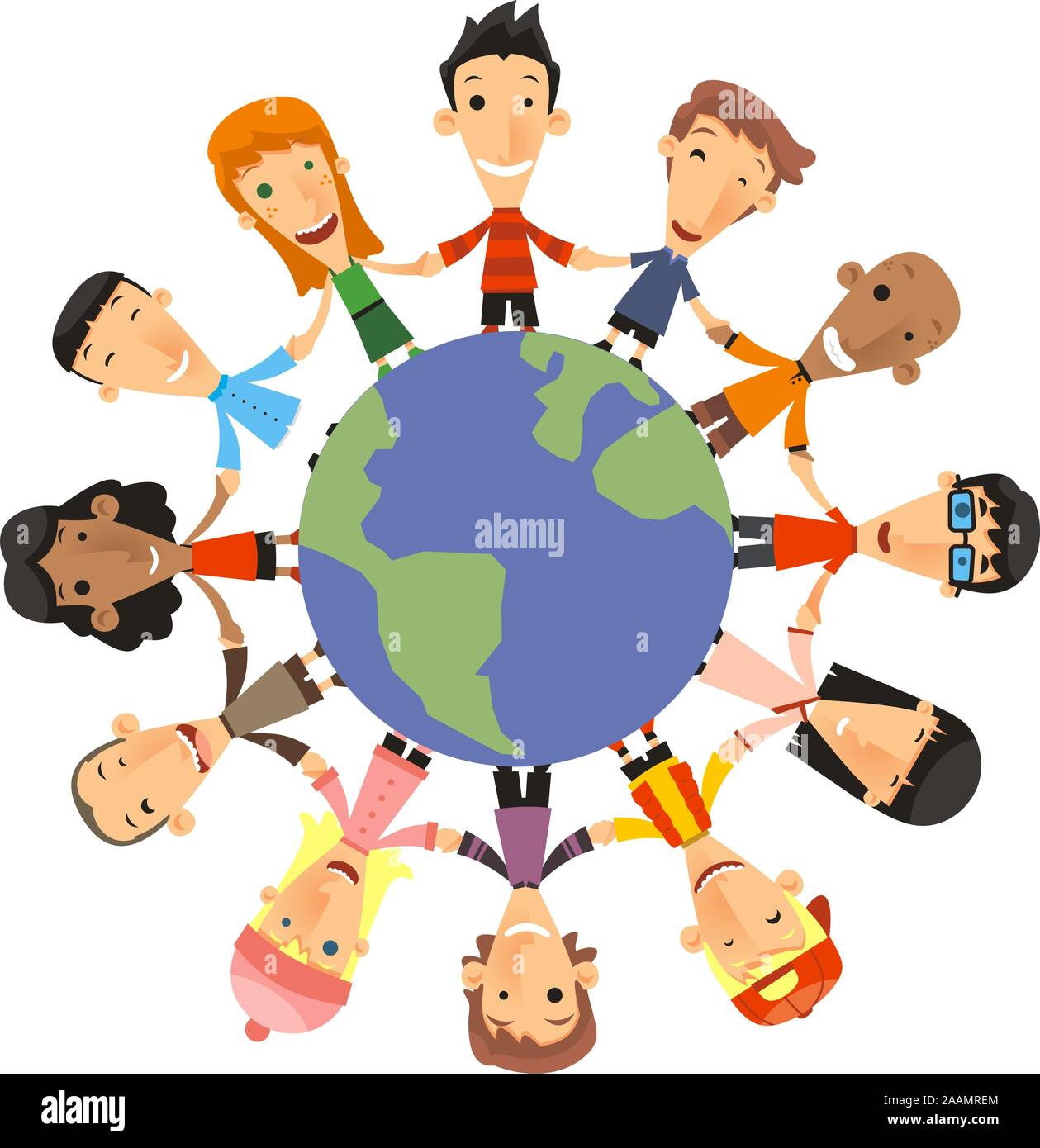 World Children Happiness vector illustration Stock Vector Image & Art ...
