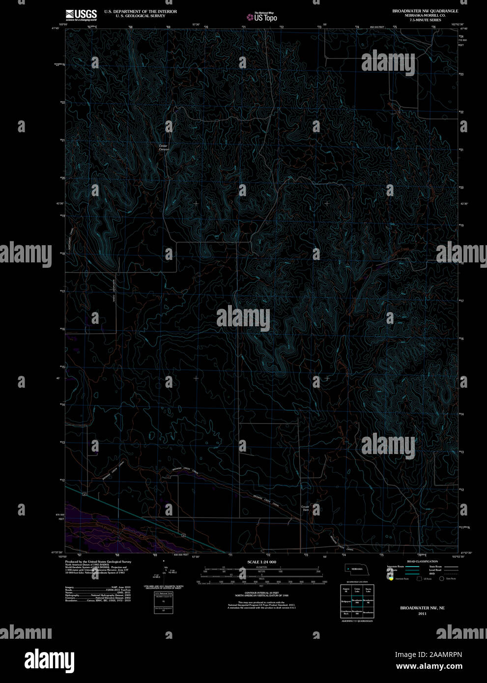 Broadwater nebraska map hi-res stock photography and images - Alamy