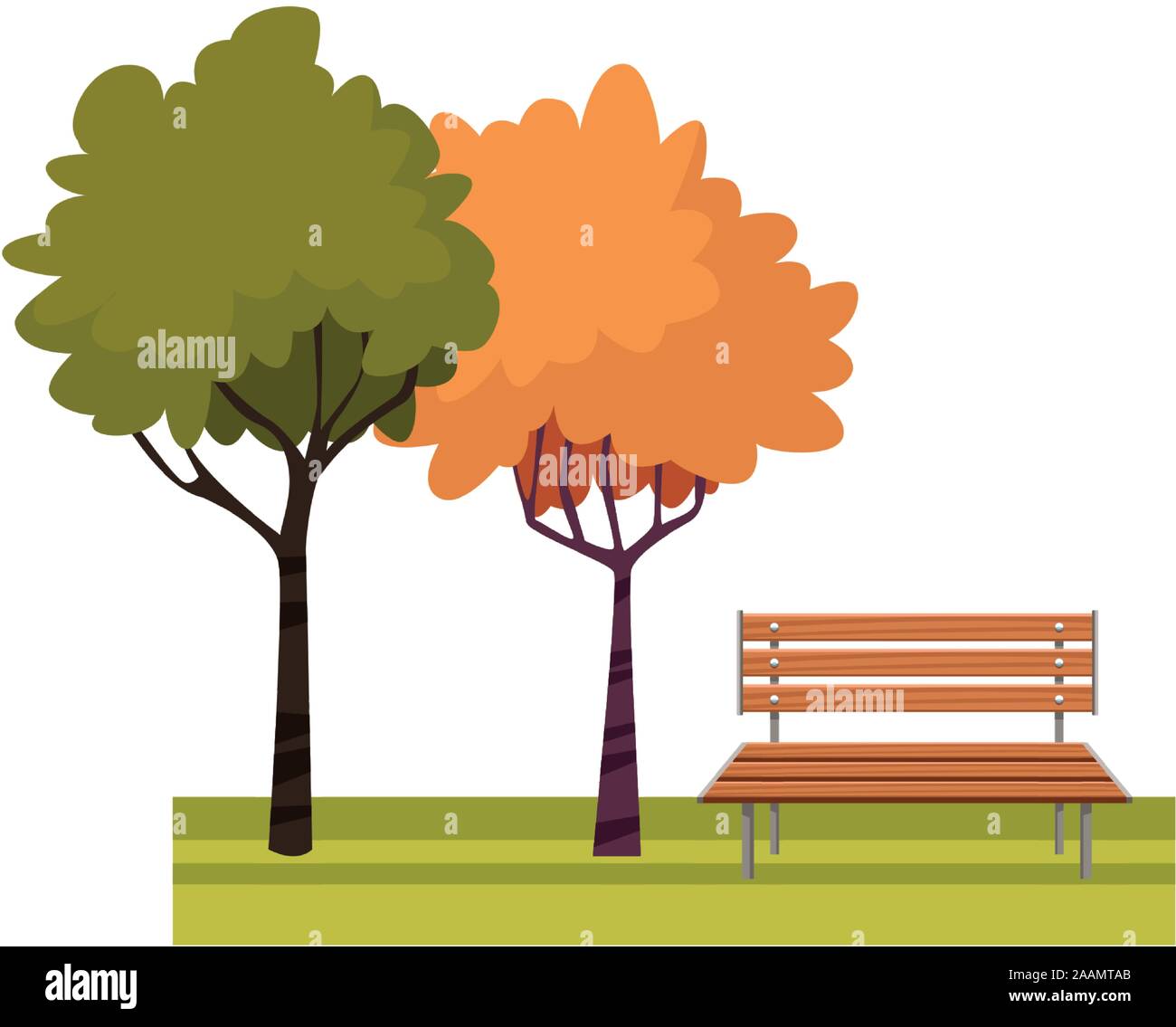 trees and bench park icon, colorful design Stock Vector Image & Art - Alamy